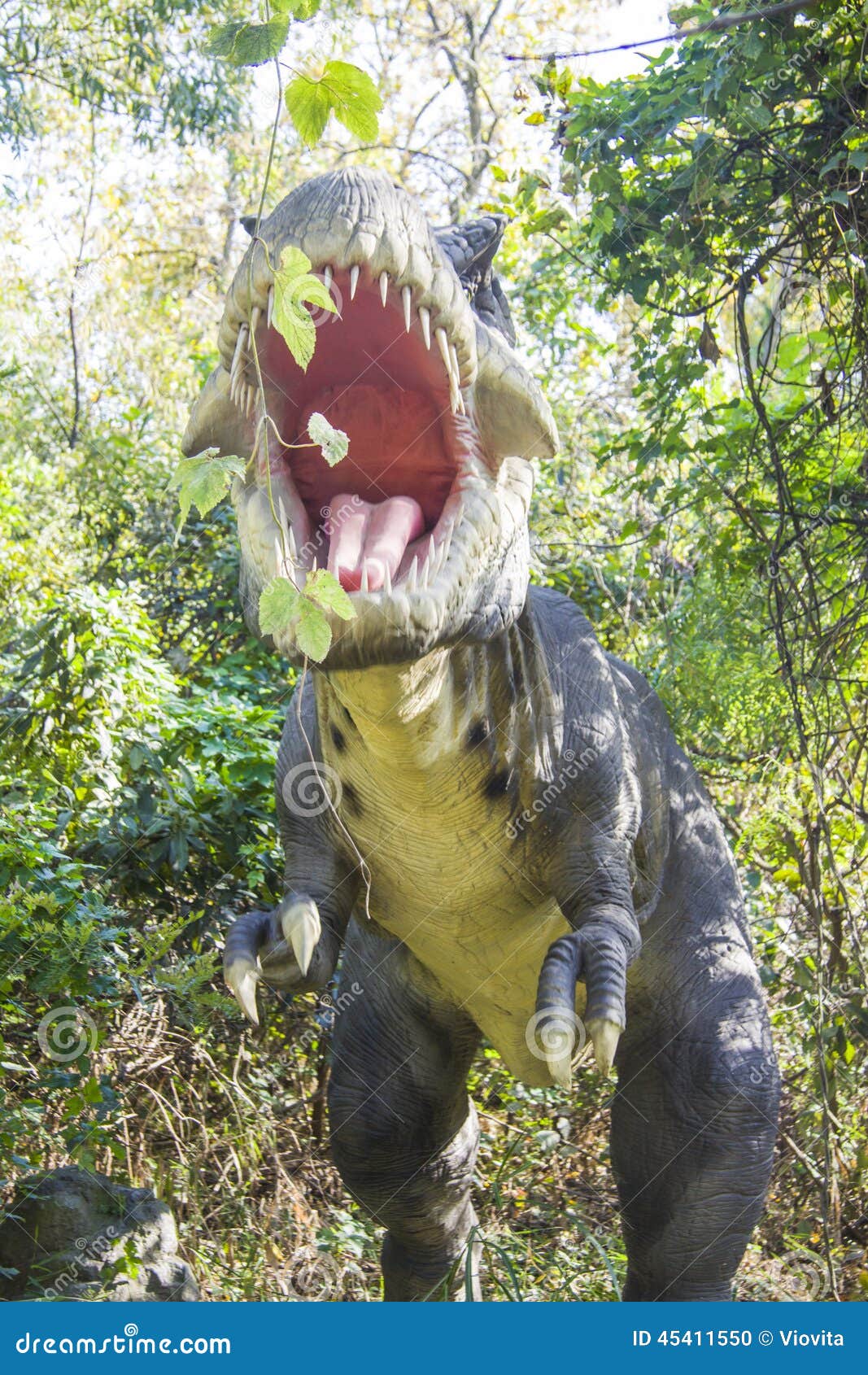 Tirannosauro Rex di orrore fotografia stock. Immagine di timore - 45411550