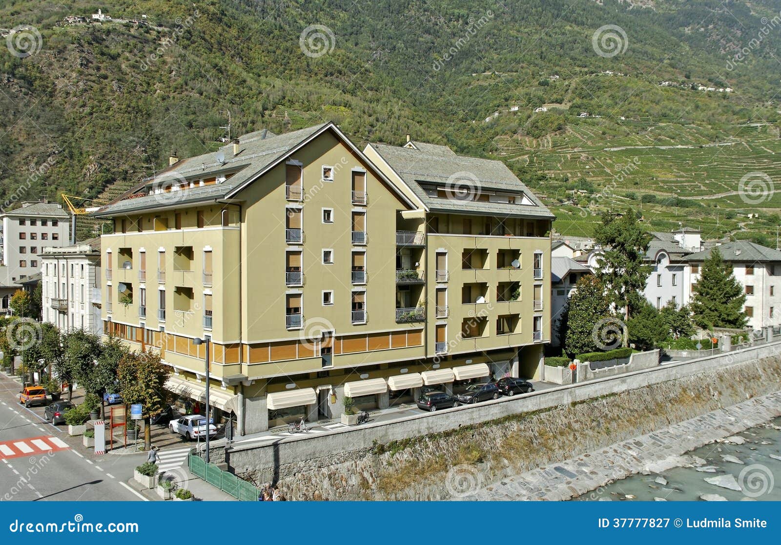 Tirano, Italy. stock image. Image of summer, alpine, journey - 37777827