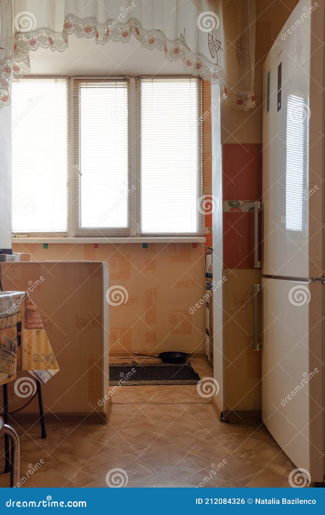 Tiraspol, Moldova -28 Feb, 2021: Closeup Small Kitchen Interior View ...
