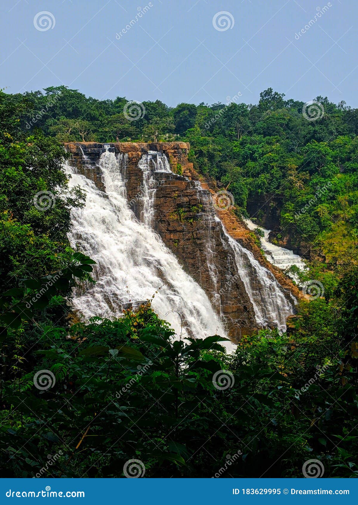 Large waterfall side view stock image. Image of side - 183629995