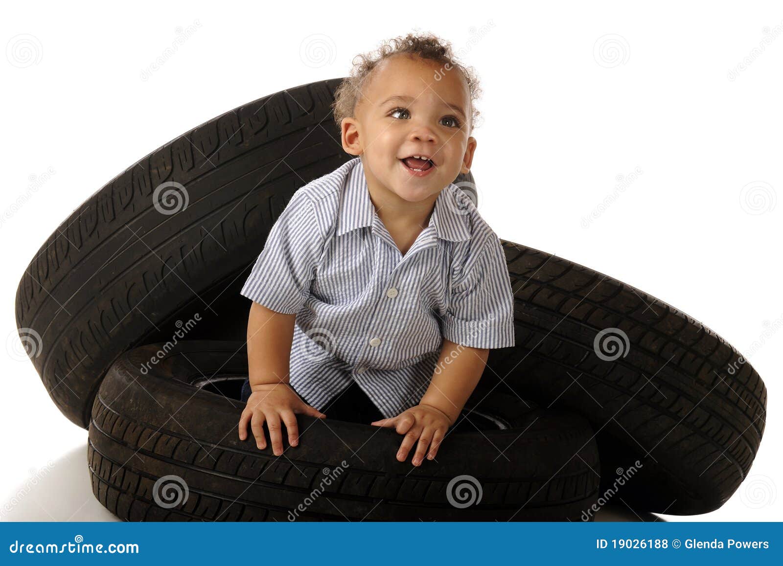 Tire Baby stock photo. Image of smiling, tires, biracial - 19026188