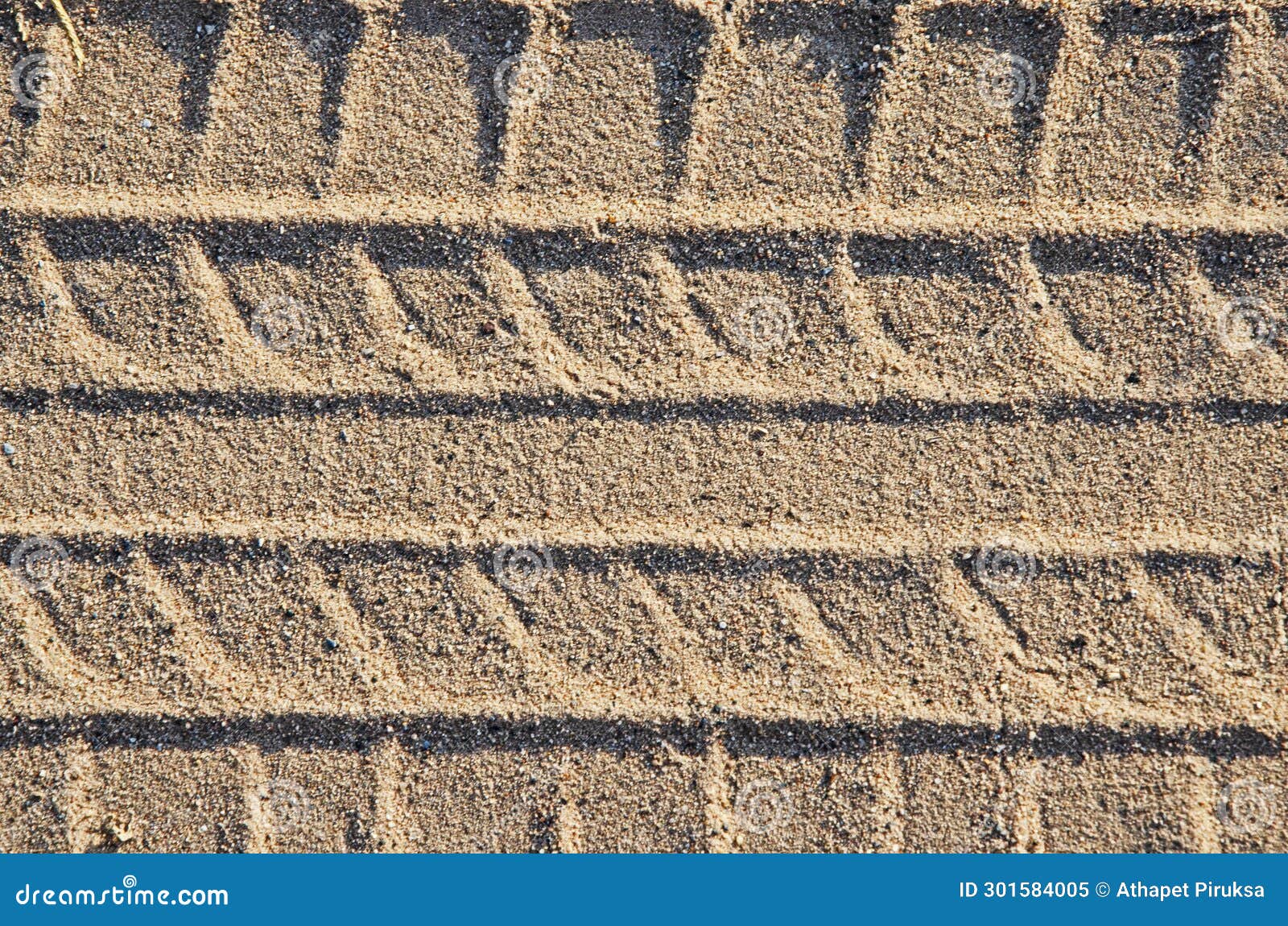 Tire of Car Marks on the Sand in Sunlight Stock Image - Image of summer ...