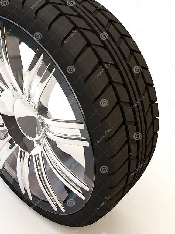Tire from a cenital view stock illustration. Illustration of auto - 5857460