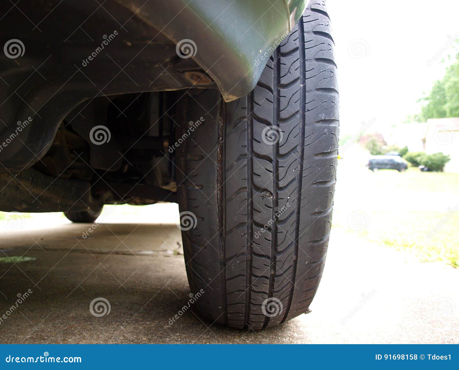 Tire damage stock photo. Image of rubber, split, crack - 91698158
