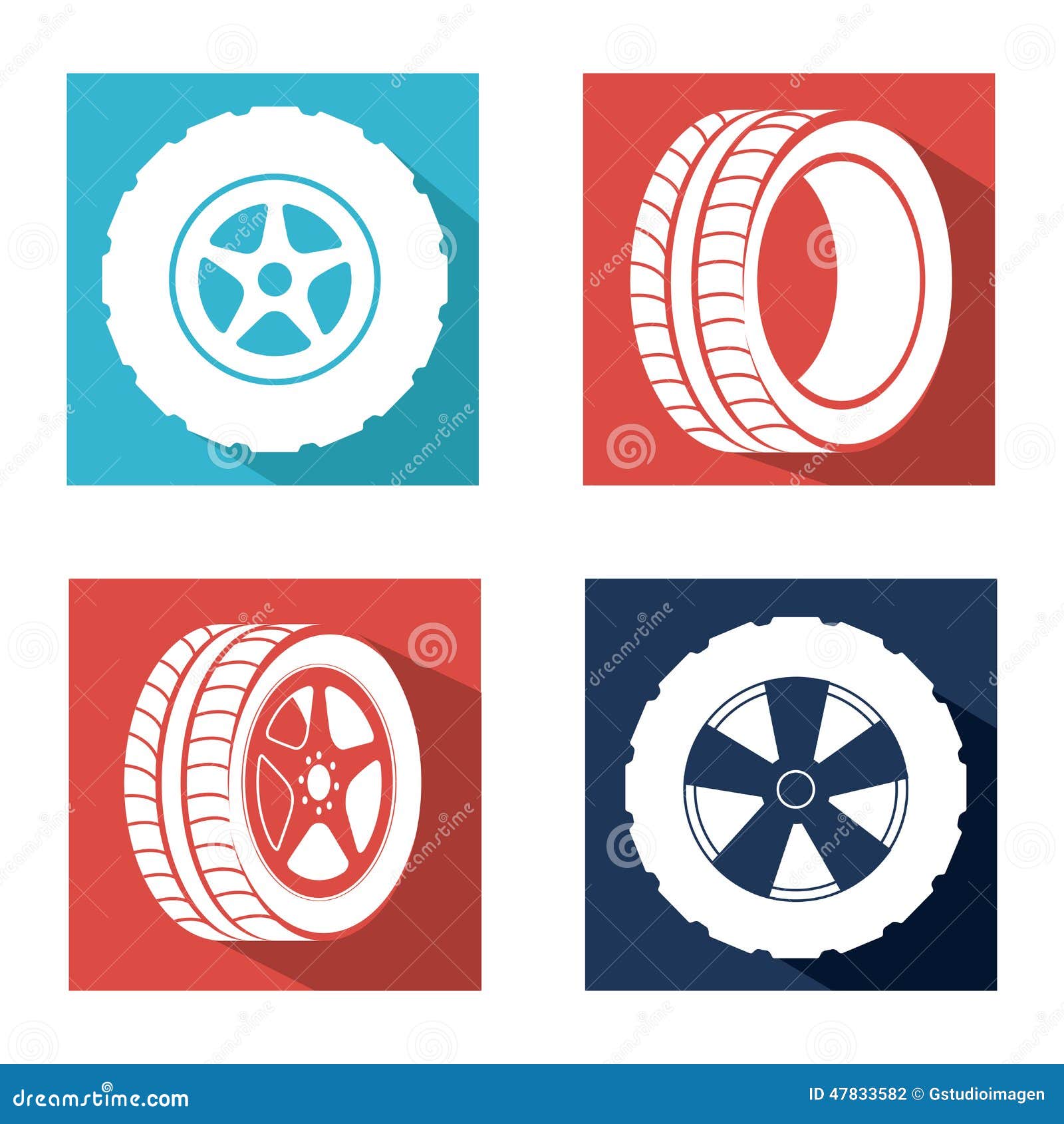 Tire Design Over White Background Vector Illustration Stock Vector ...
