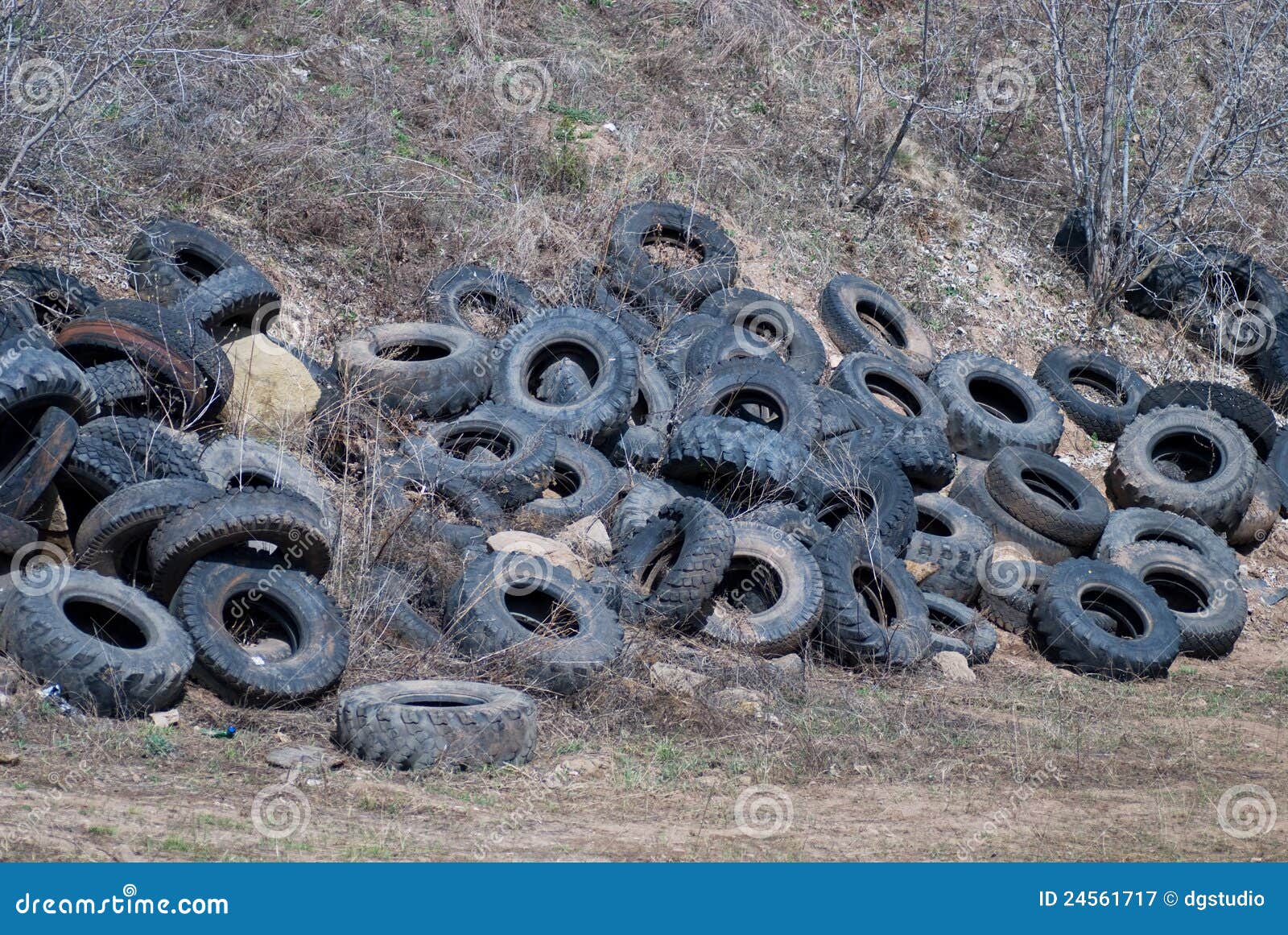 Tire dump stock image. Image of forest, disaster, background - 24561717
