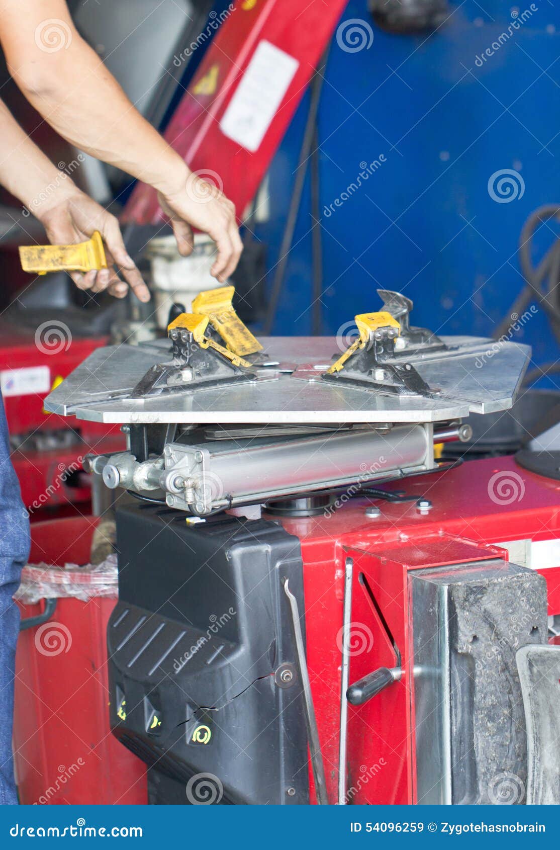 Tire Fitting Machine stock image. Image of automobile - 54096259