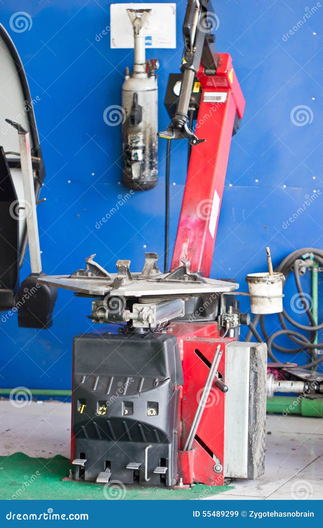 Tire Fitting Machine. stock image. Image of shop, industrial - 55489299