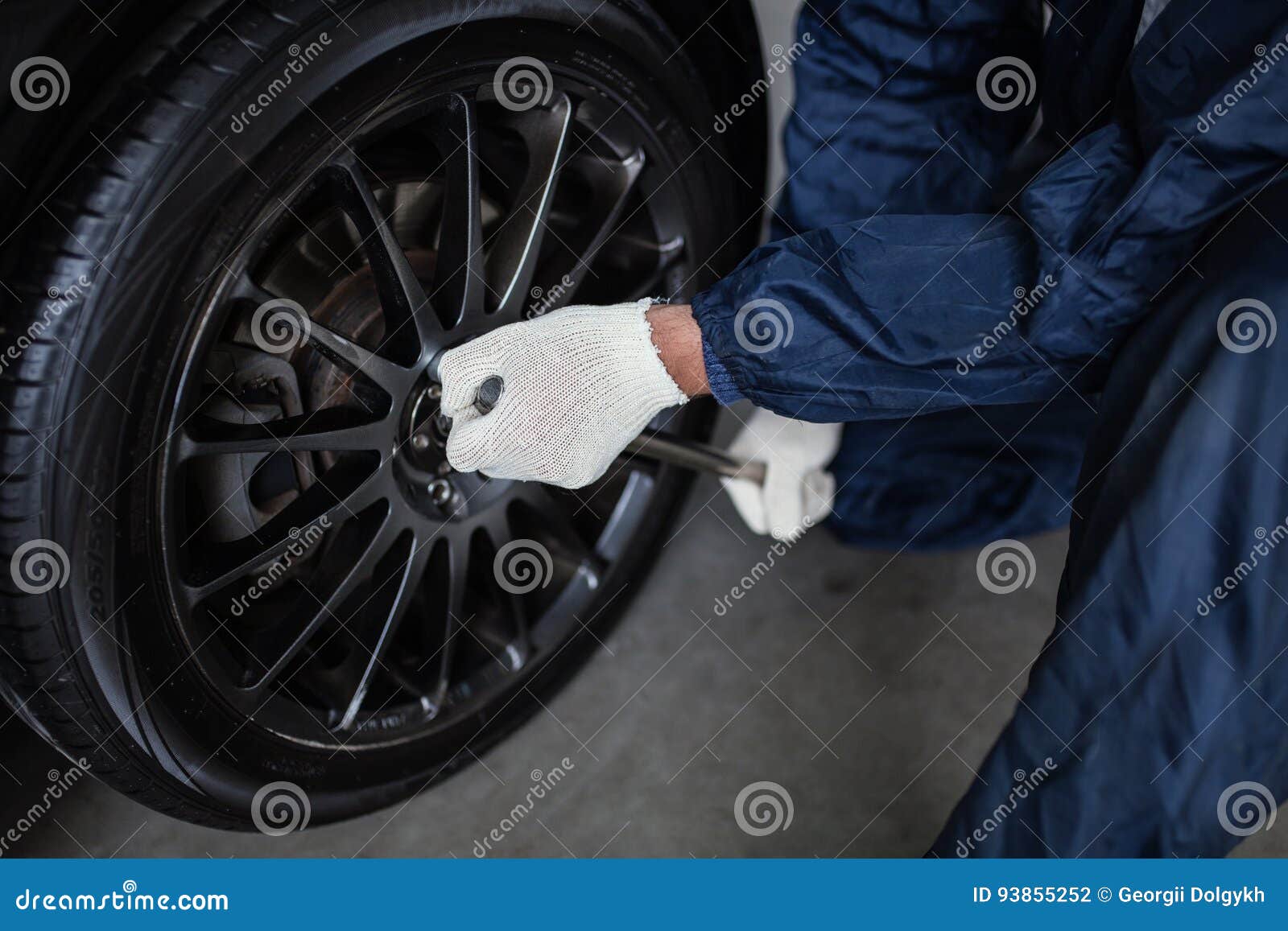 Tire fitting shop stock photo. Image of mechanical, change - 93855252
