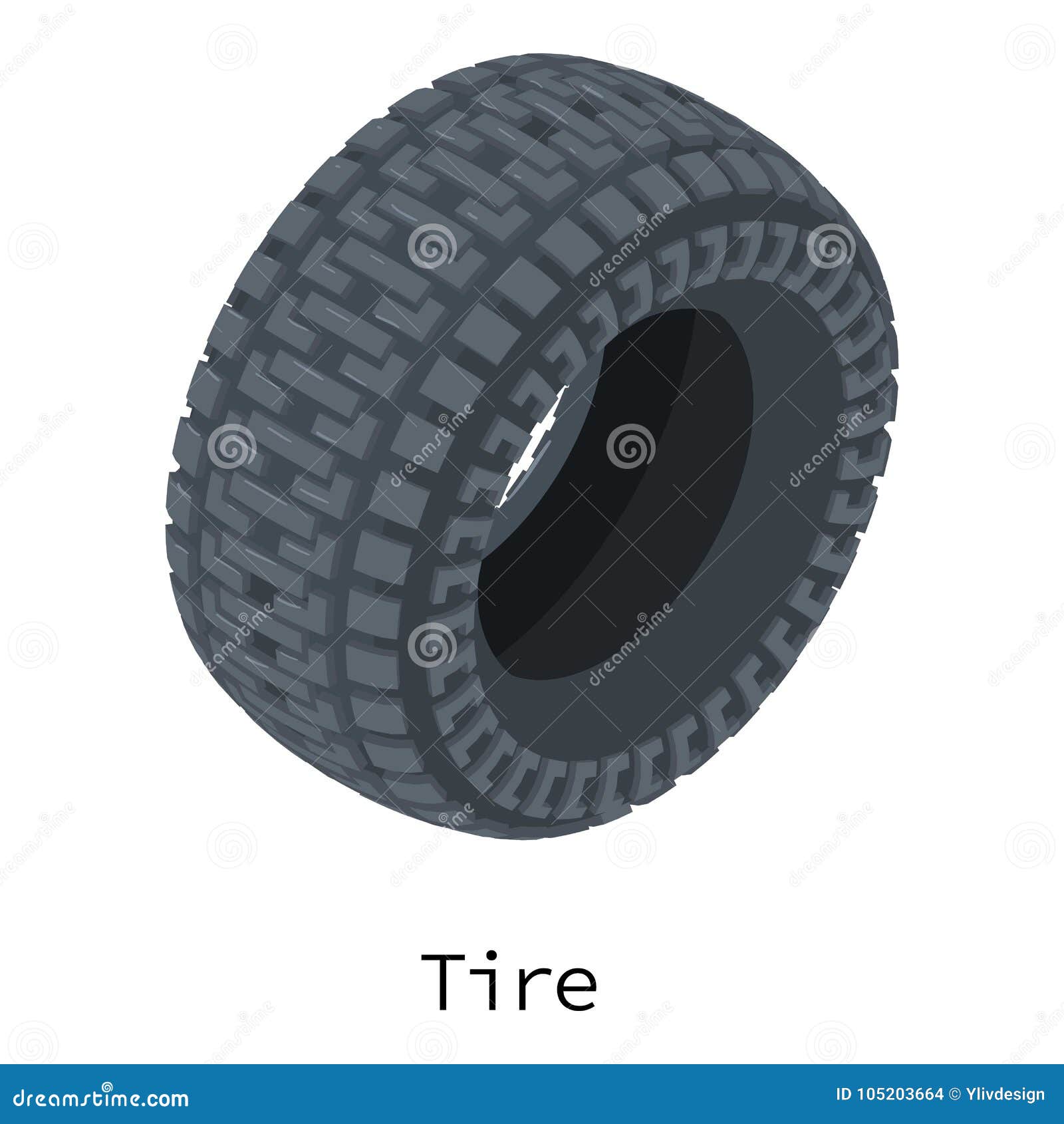 Tire Icon, Isometric 3d Style Stock Vector - Illustration of circle ...