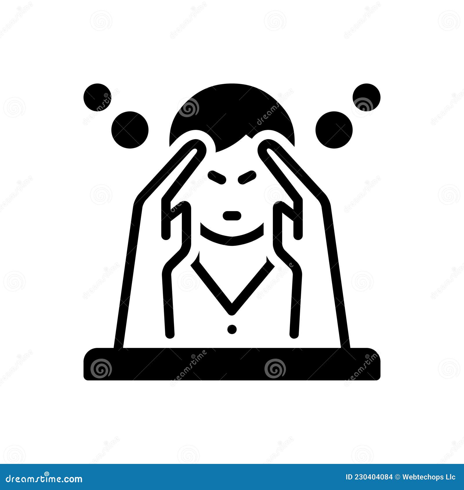 Black Solid Icon for Tire, Tired and Exhausted Stock Vector ...