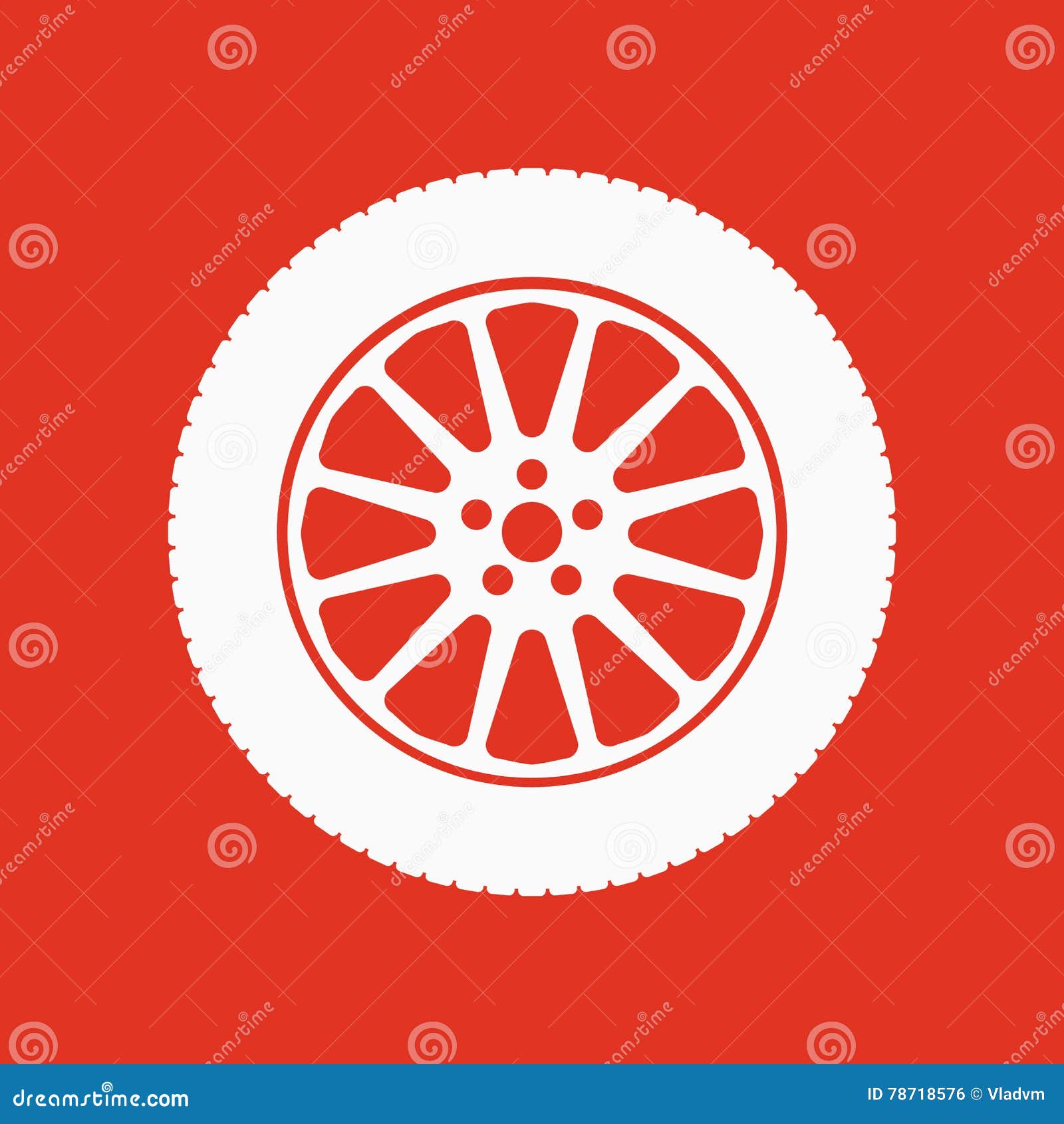The Tire Icon. Wheel Symbol Stock Vector - Illustration of silhouette ...
