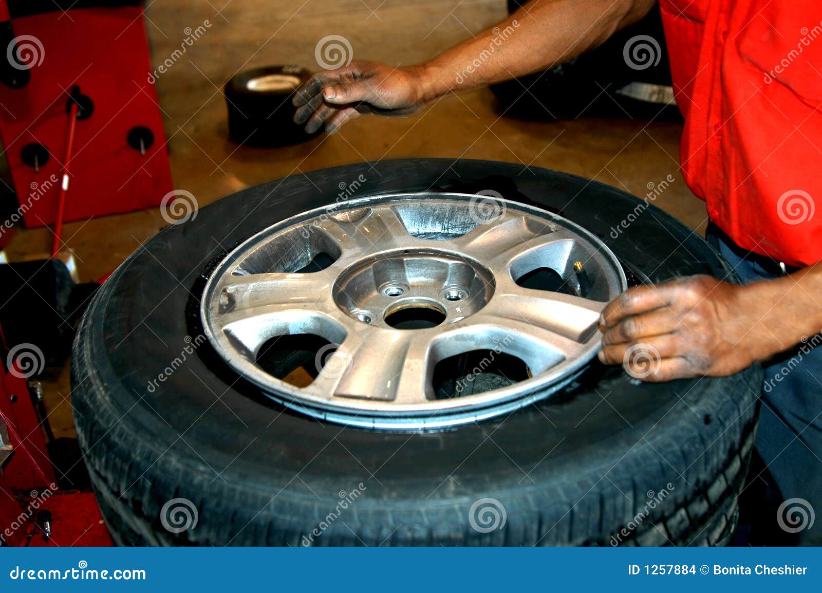 Tire Man Hands stock photo. Image of changing, shop, tire - 1257884