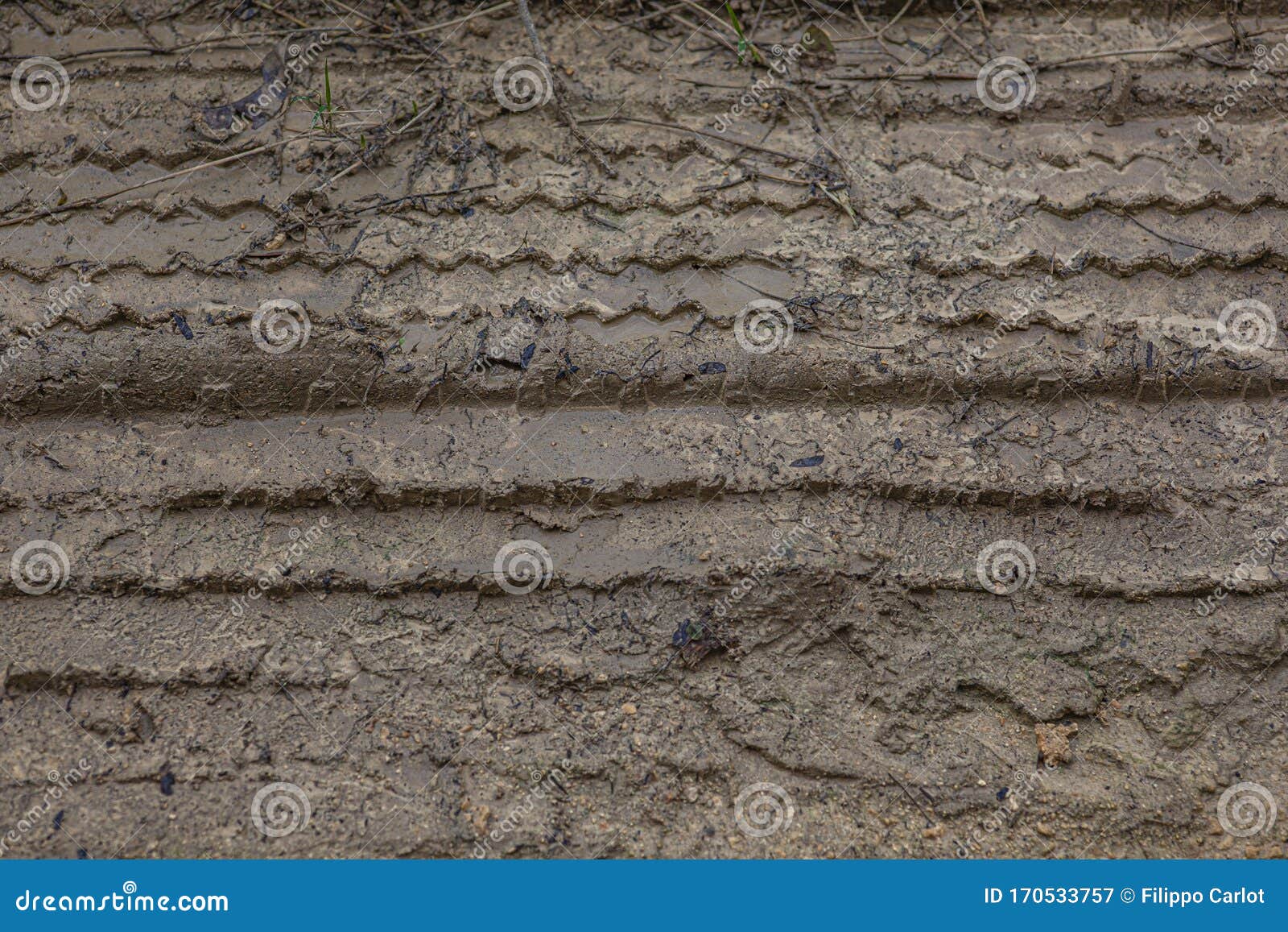 Tire marks in the mud stock image. Image of sand, mark - 170533757