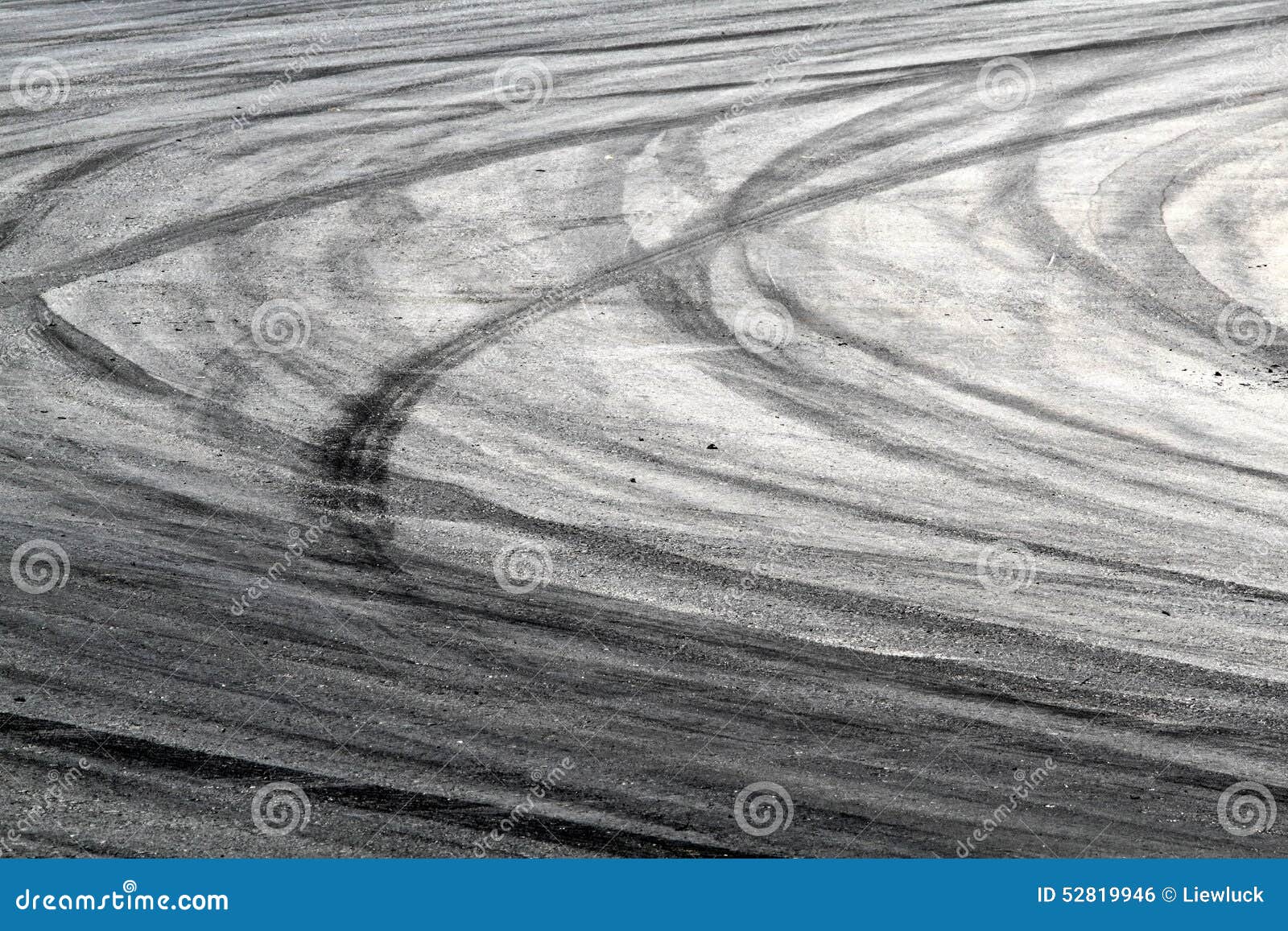 Tire marks on road track stock photo. Image of track - 52819946
