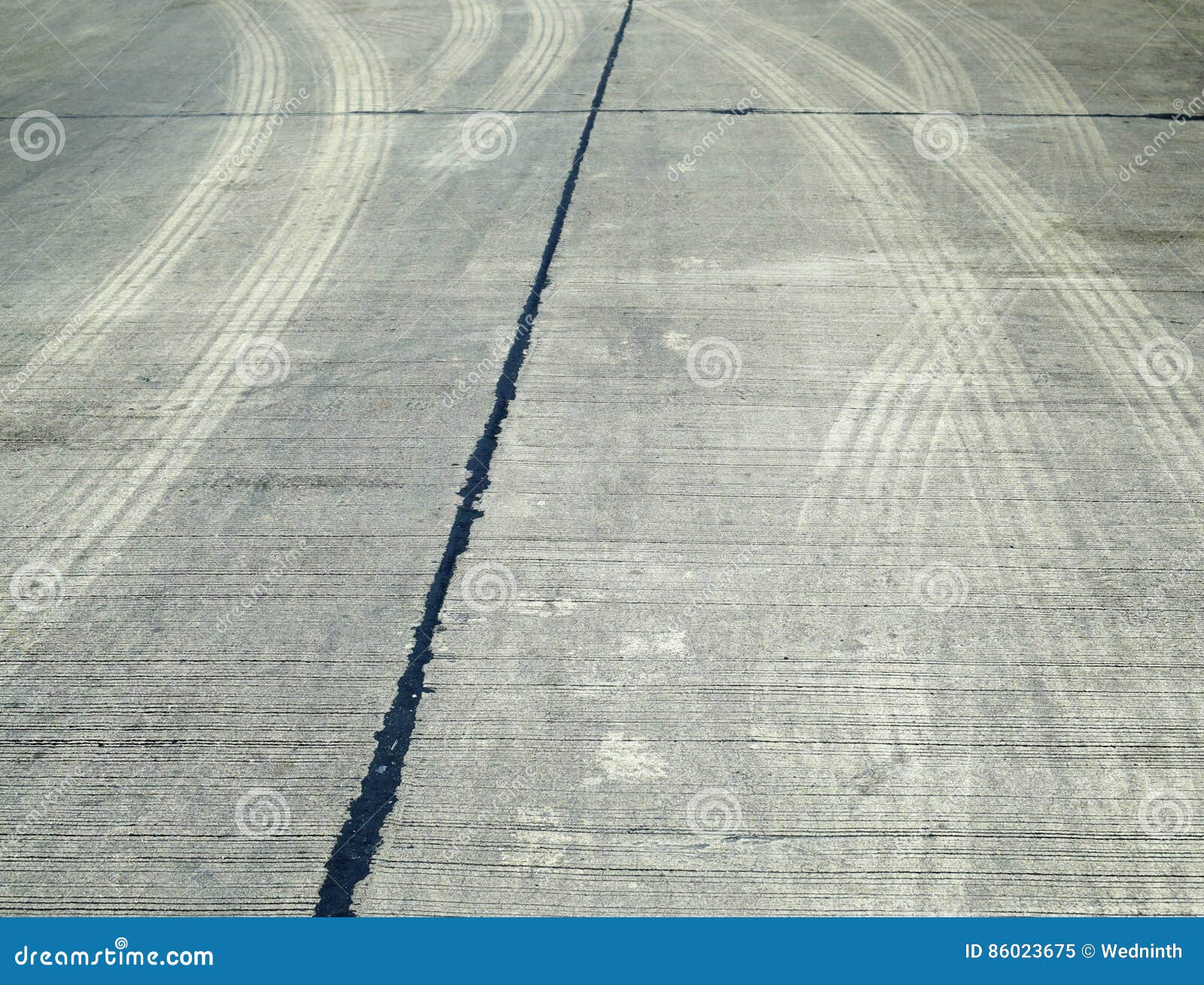 Tire Marks on Road Track for Background Stock Image - Image of ...