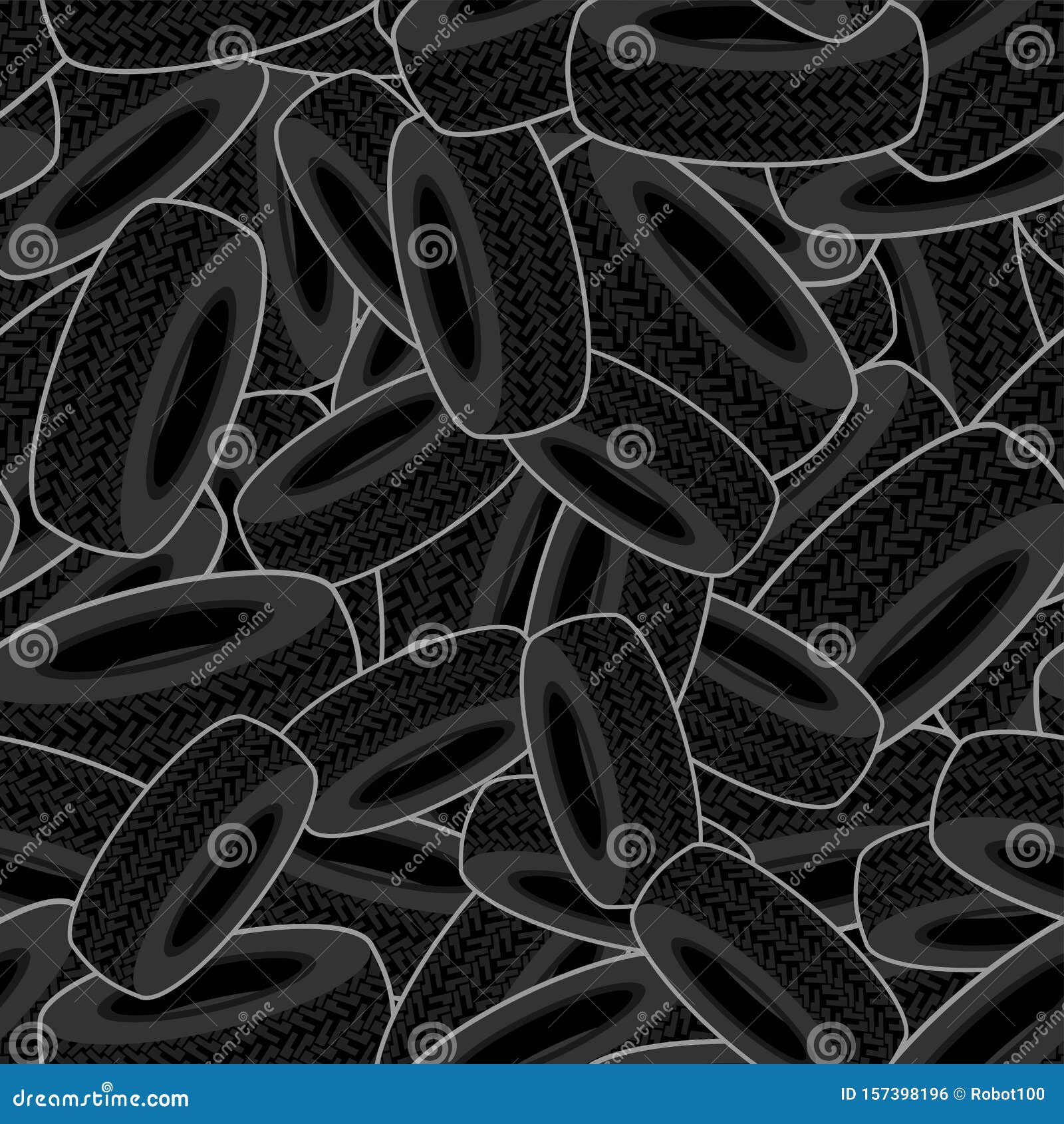 Tire Pattern Seamless. Car Rubber Tyre Background Stock Vector ...