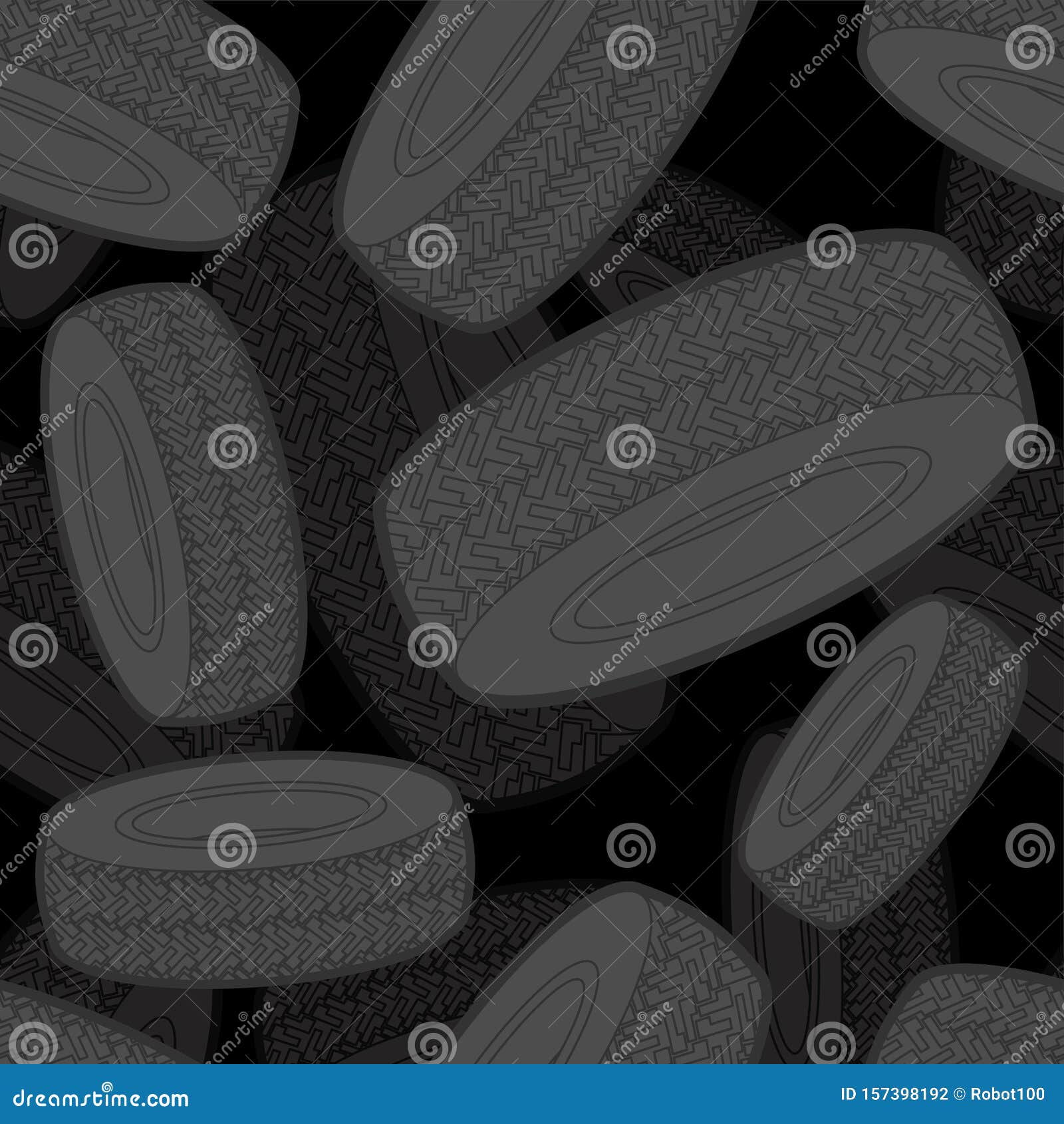 Tire Pattern Seamless. Car Rubber Tyre Background Stock Vector ...