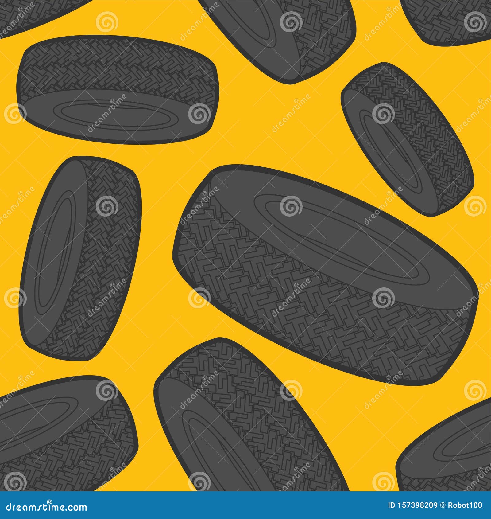 Tire Pattern Seamless. Car Rubber Tyre Background Stock Vector ...