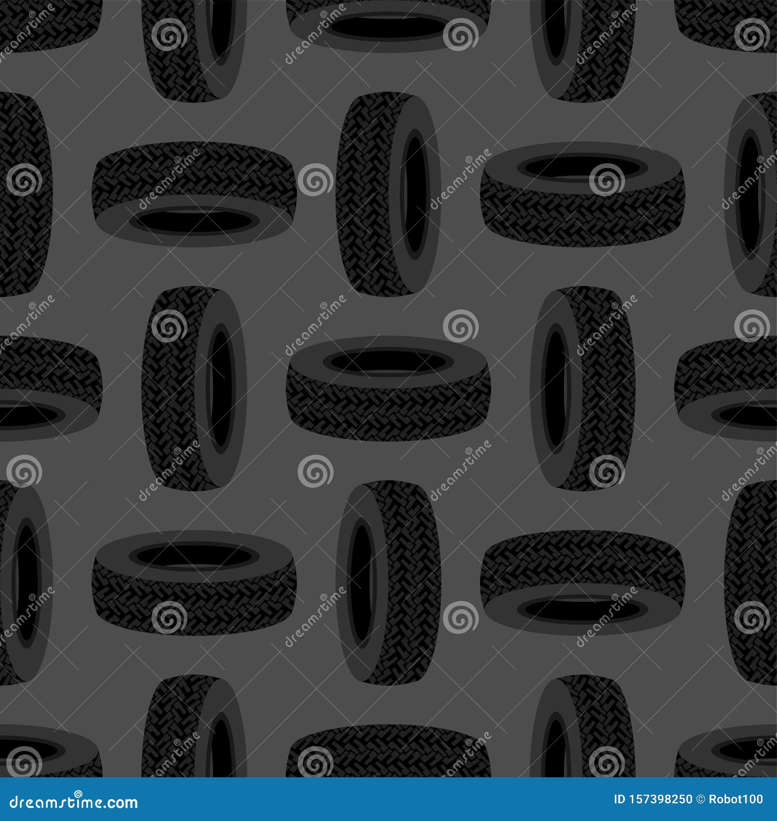 Tire Pattern Seamless. Car Rubber Tyre Background Stock Vector ...
