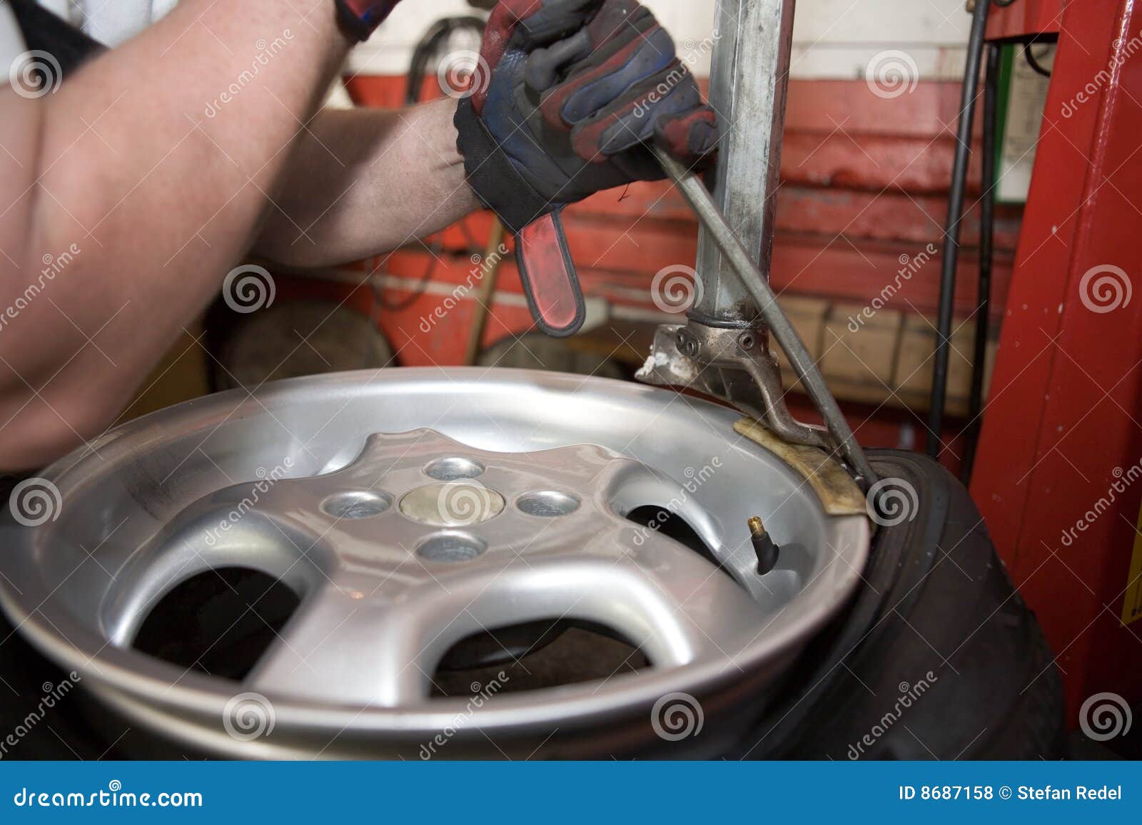 Tire repair stock photo. Image of wheel, removing, tire - 8687158