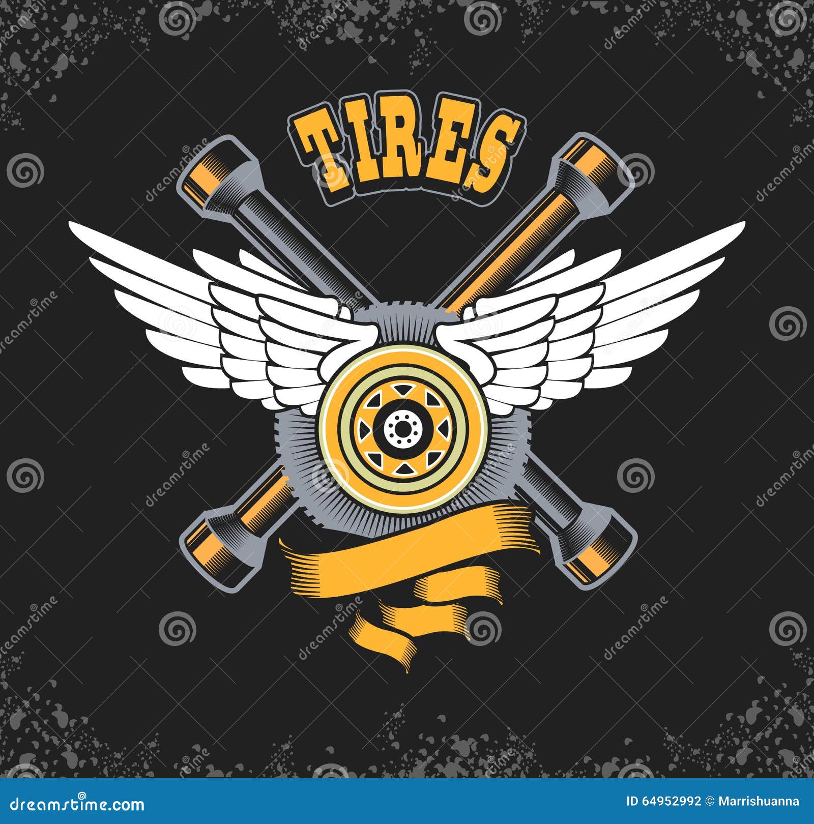 Tire retro emblem stock vector. Illustration of maintenance - 64952992