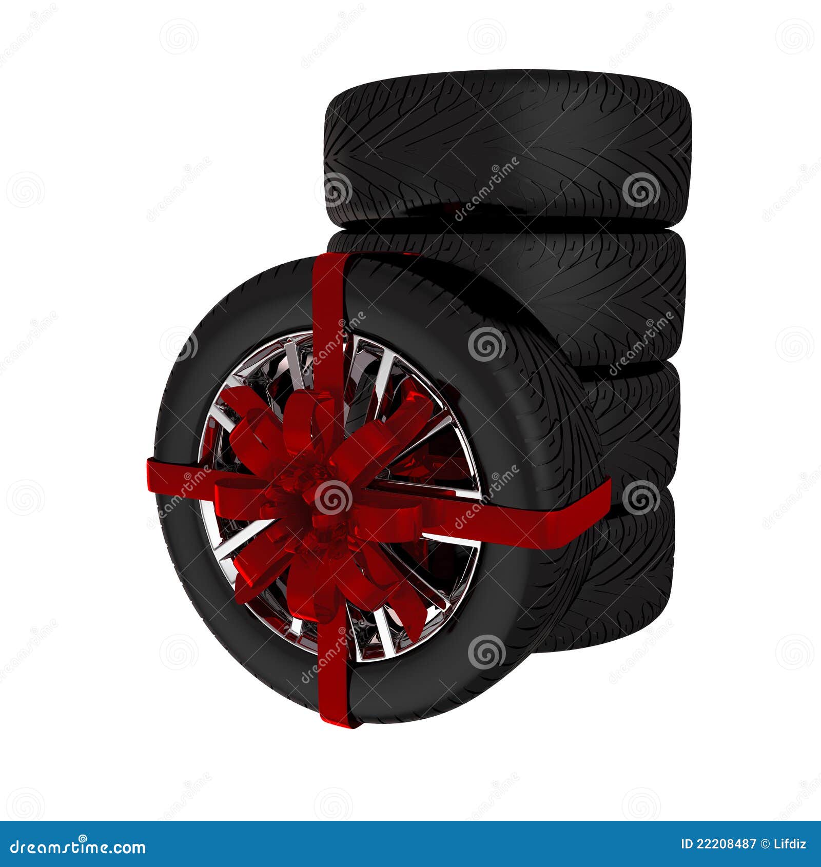 Tire With Ribbon Royalty-Free Stock Photo | CartoonDealer.com #22208487