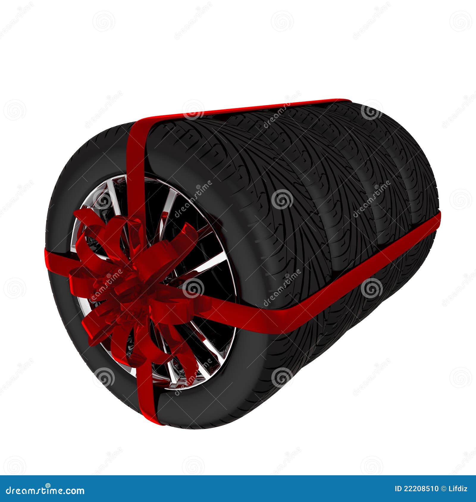 Tire With Ribbon Royalty-Free Stock Photo | CartoonDealer.com #22208487