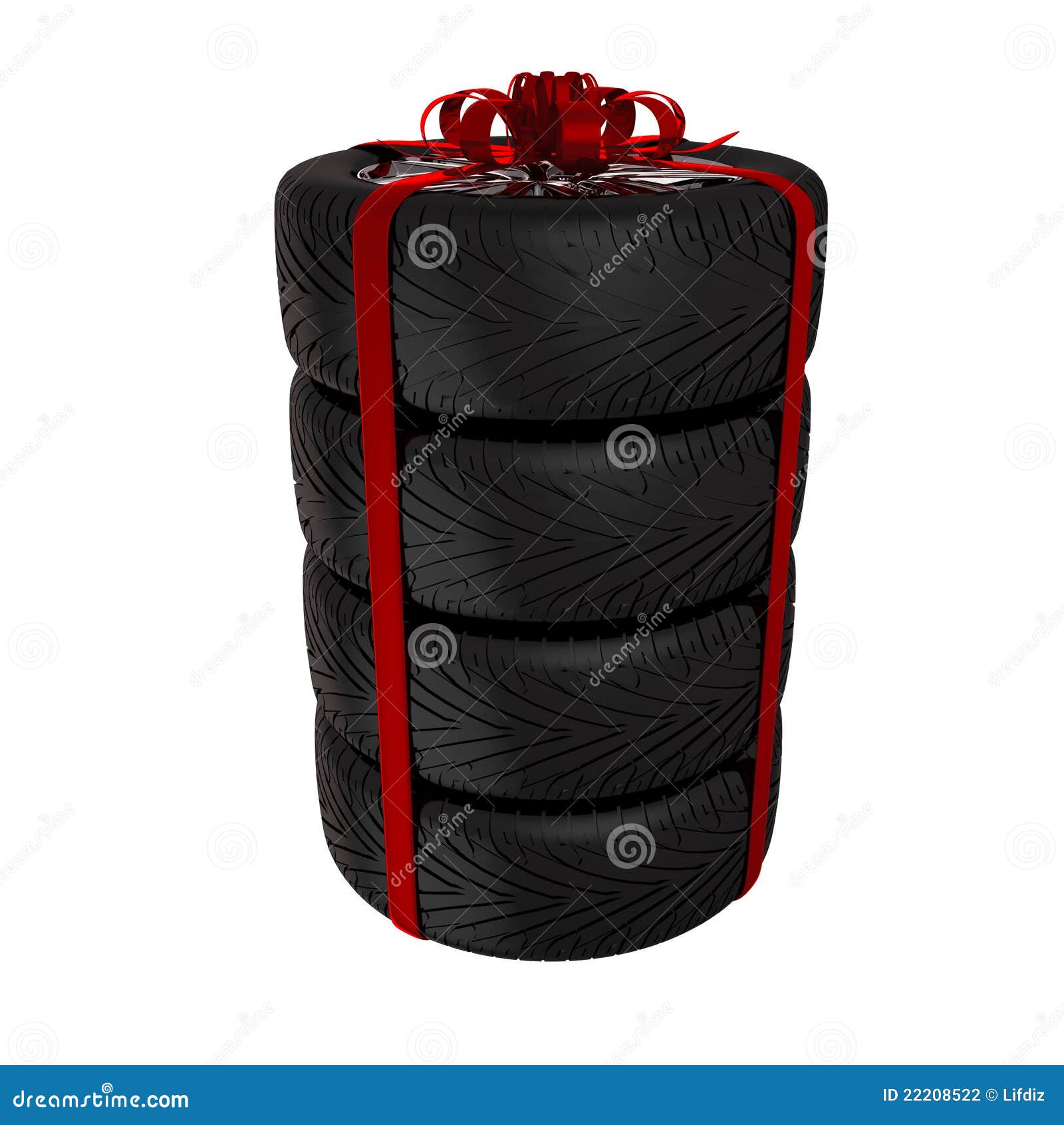 Tire With Ribbon Royalty-Free Stock Photo | CartoonDealer.com #22208487