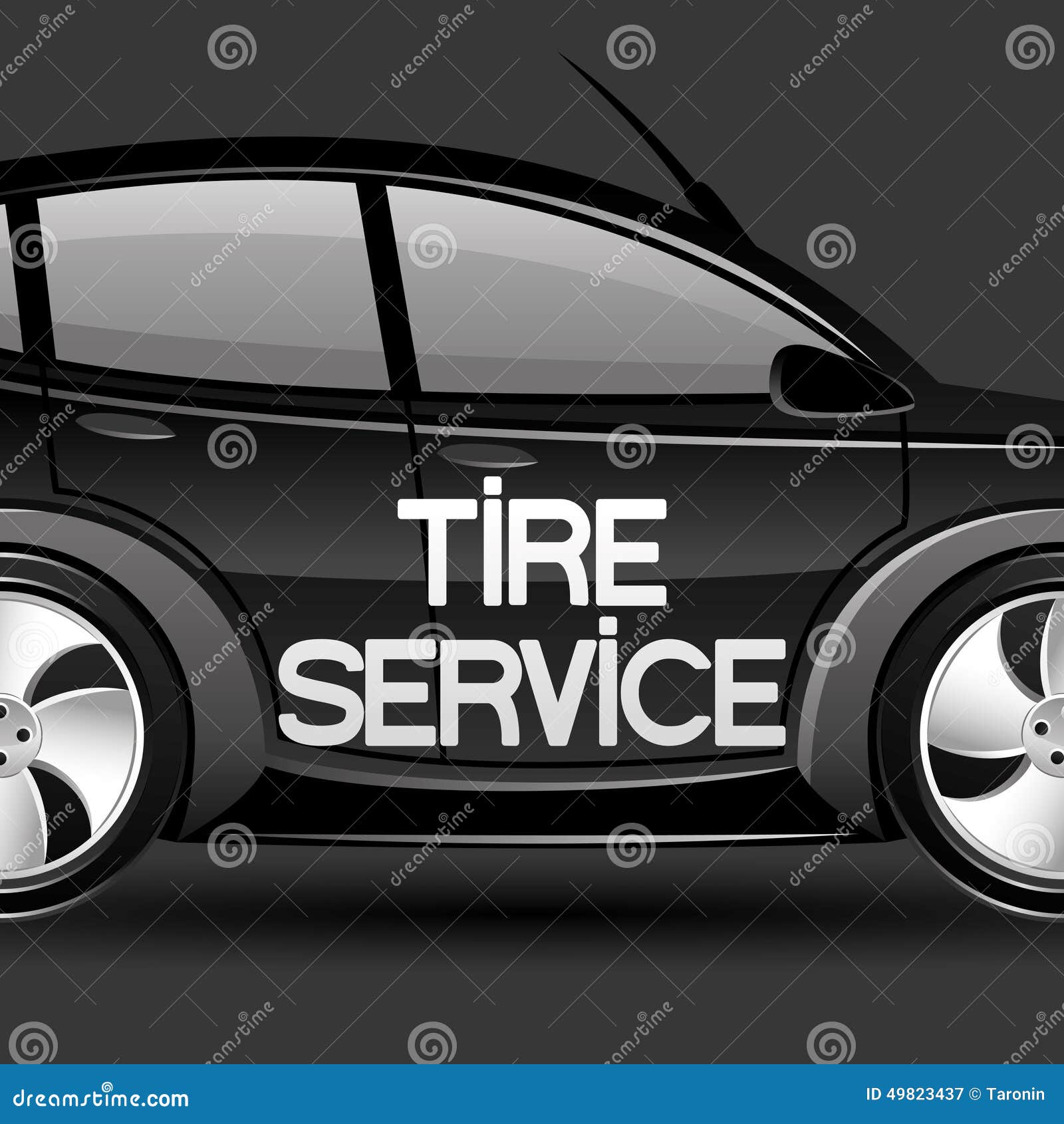 Tire service. stock vector. Illustration of service, card - 49823437
