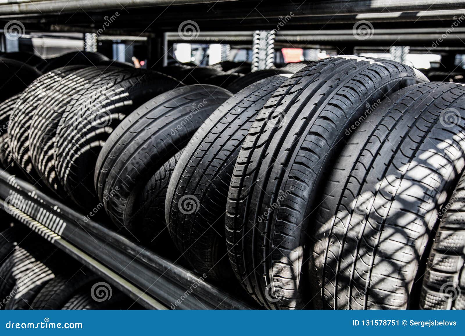 Tire Stack Background. Selective Focus Stock Image - Image of stack ...