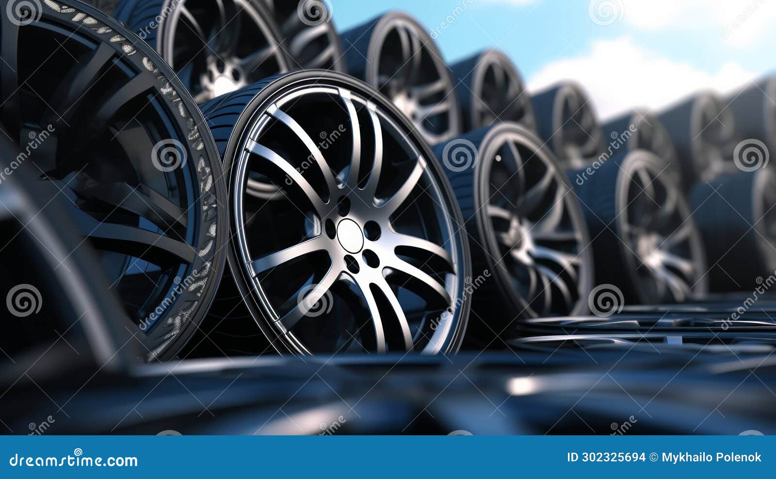 Tire Stack Background. Selective Focus Stock Photo - Image of tyre ...