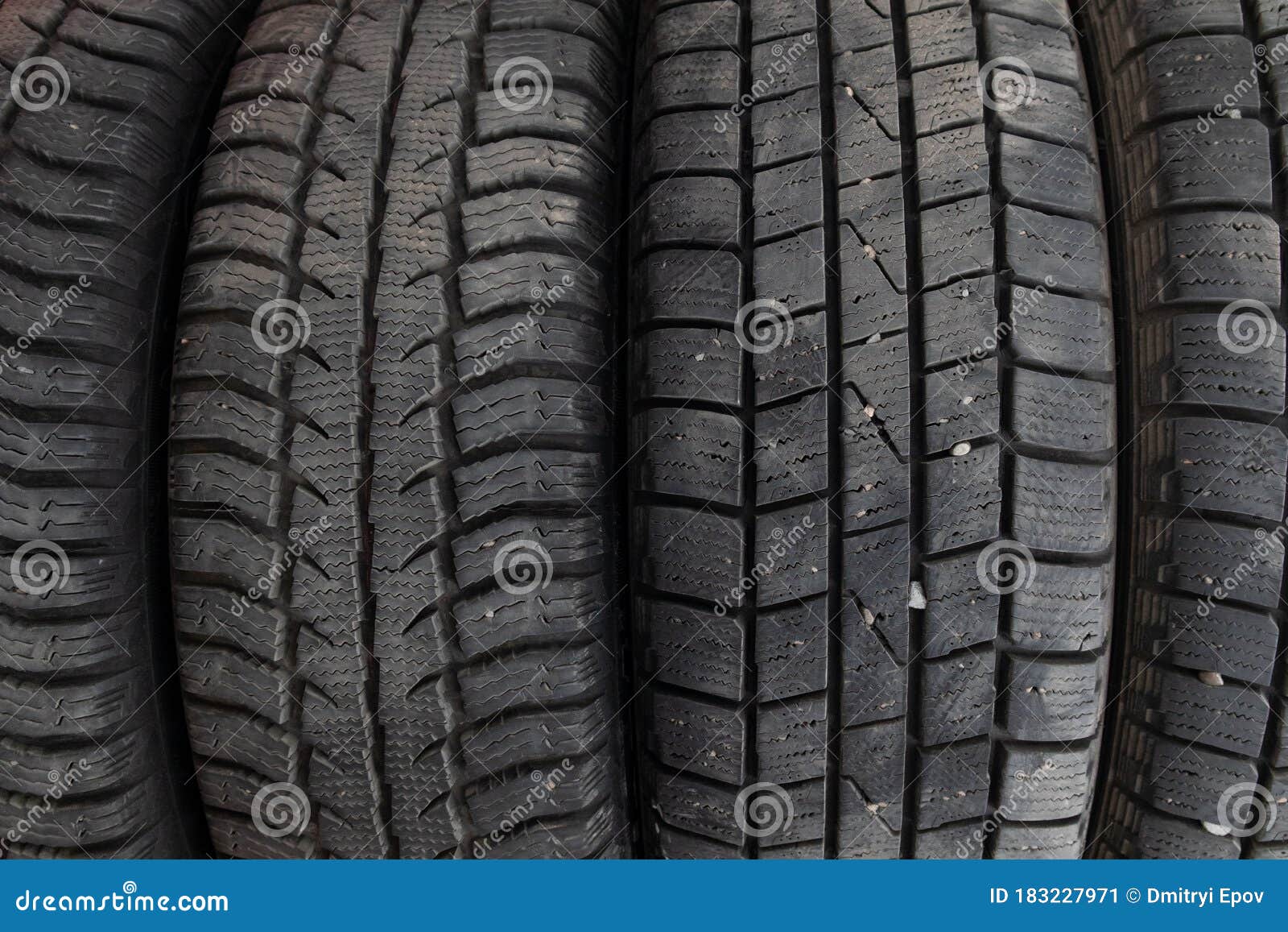 Tire Stack Background. Winter Rubber Vehicle Tire Stock Image - Image ...
