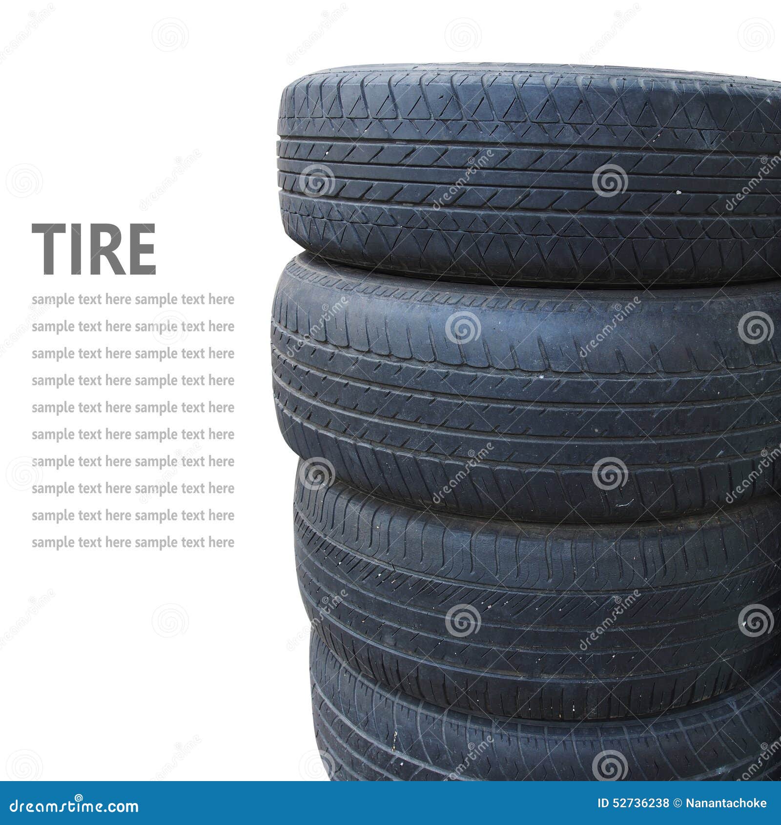Tire Stack Isolated on White Background Stock Photo - Image of stack ...