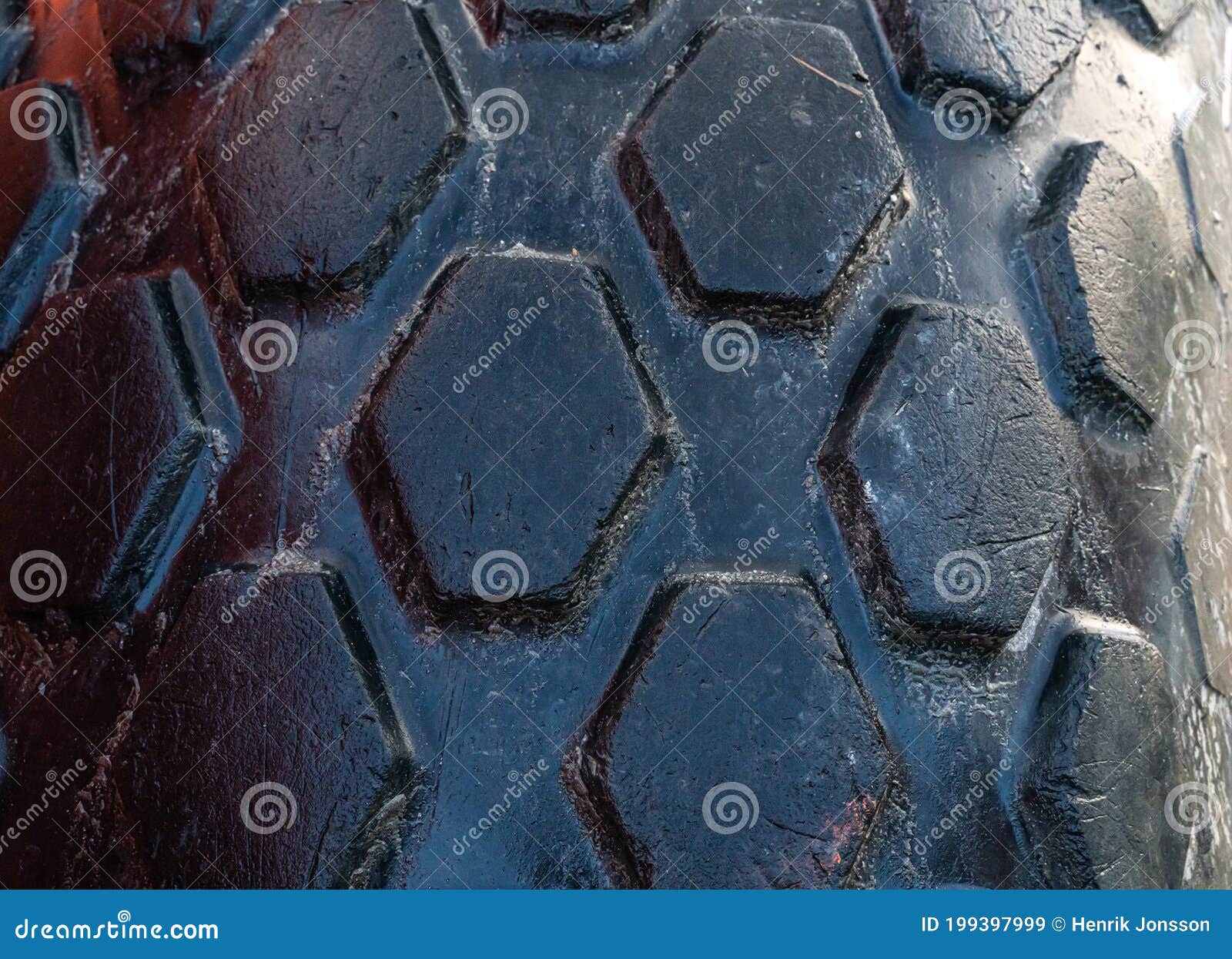 Tire Thread on a Large Construction Machine Stock Image - Image of ...