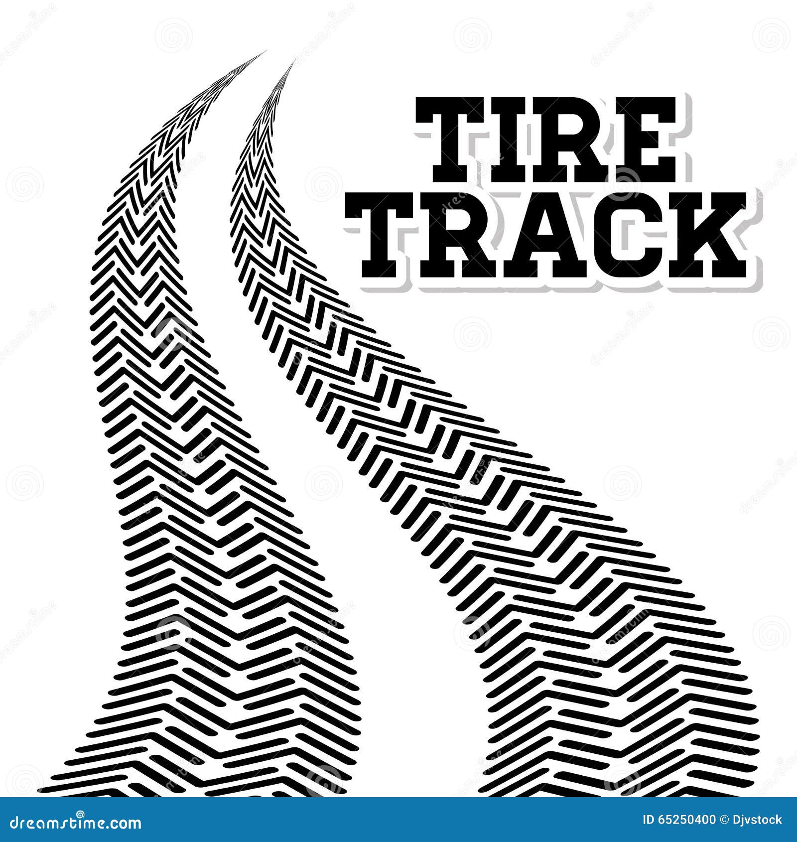Tire track print stock vector. Illustration of auto, pattern - 65250400