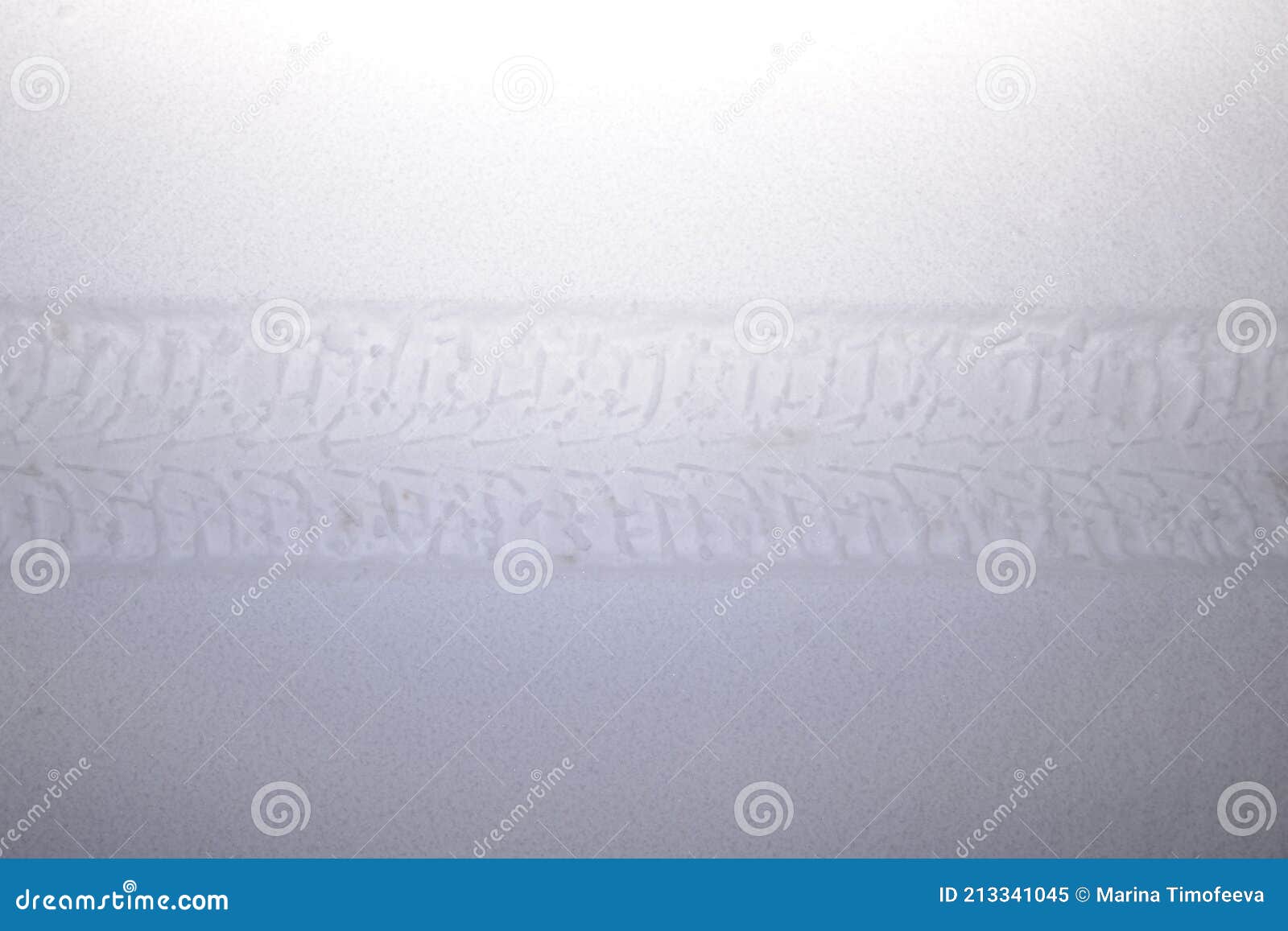 Tire Track on Pure White Snow. Winter Texture Flat Lay Stock Image ...