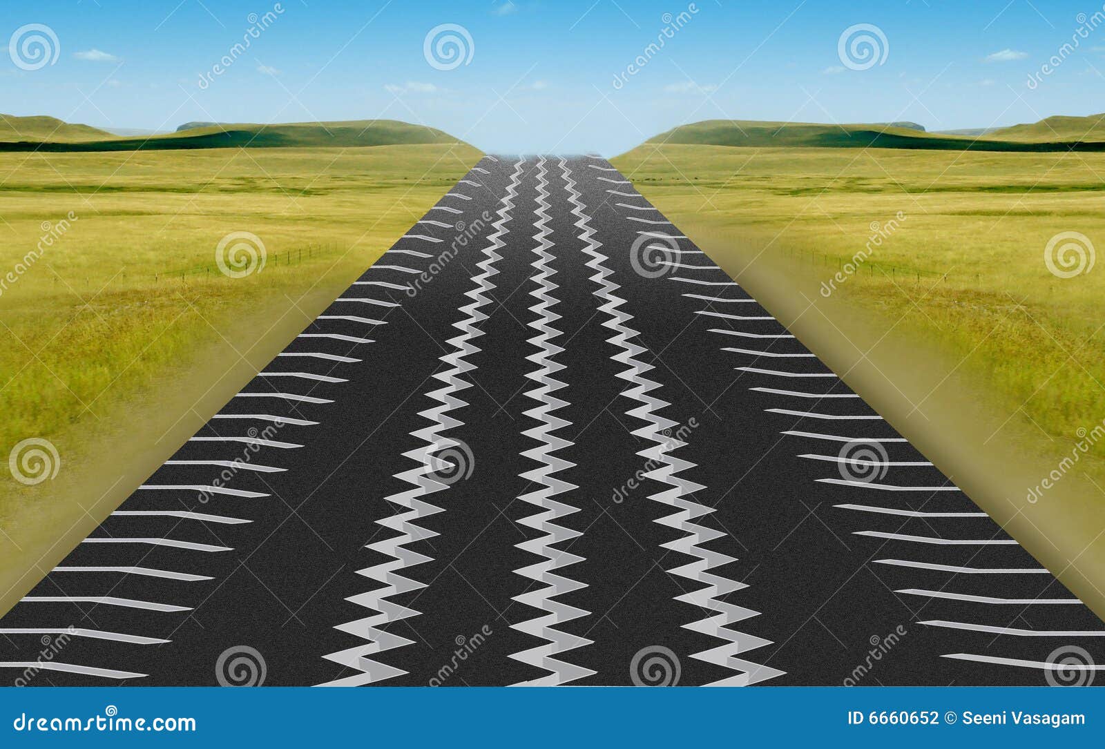 Tire Track road stock illustration. Illustration of inspiration - 6660652