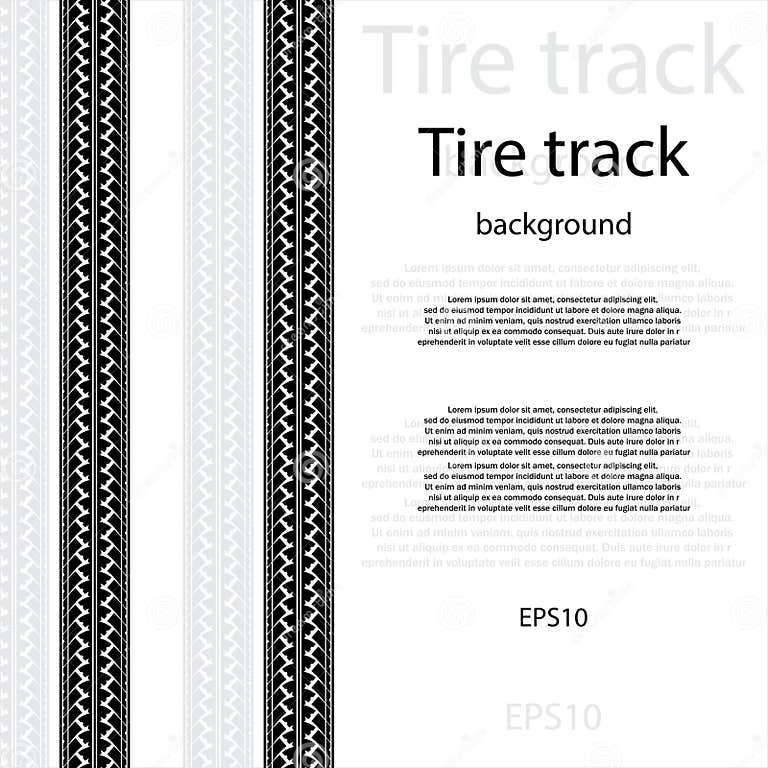 Tire track with text stock vector. Illustration of motor - 68581643