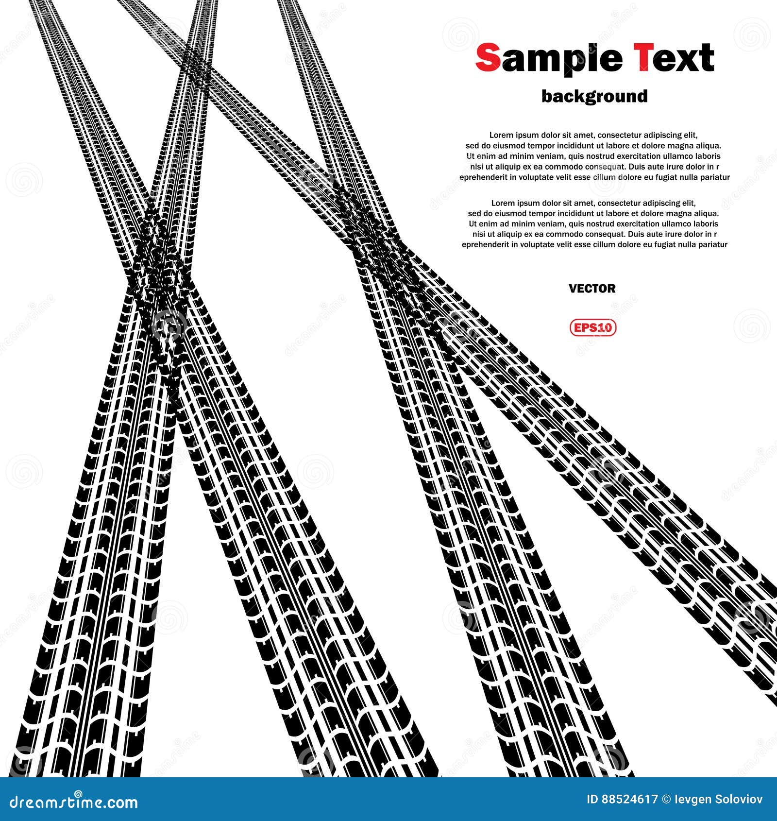 Tire track with text stock vector. Illustration of silhouette - 88524617