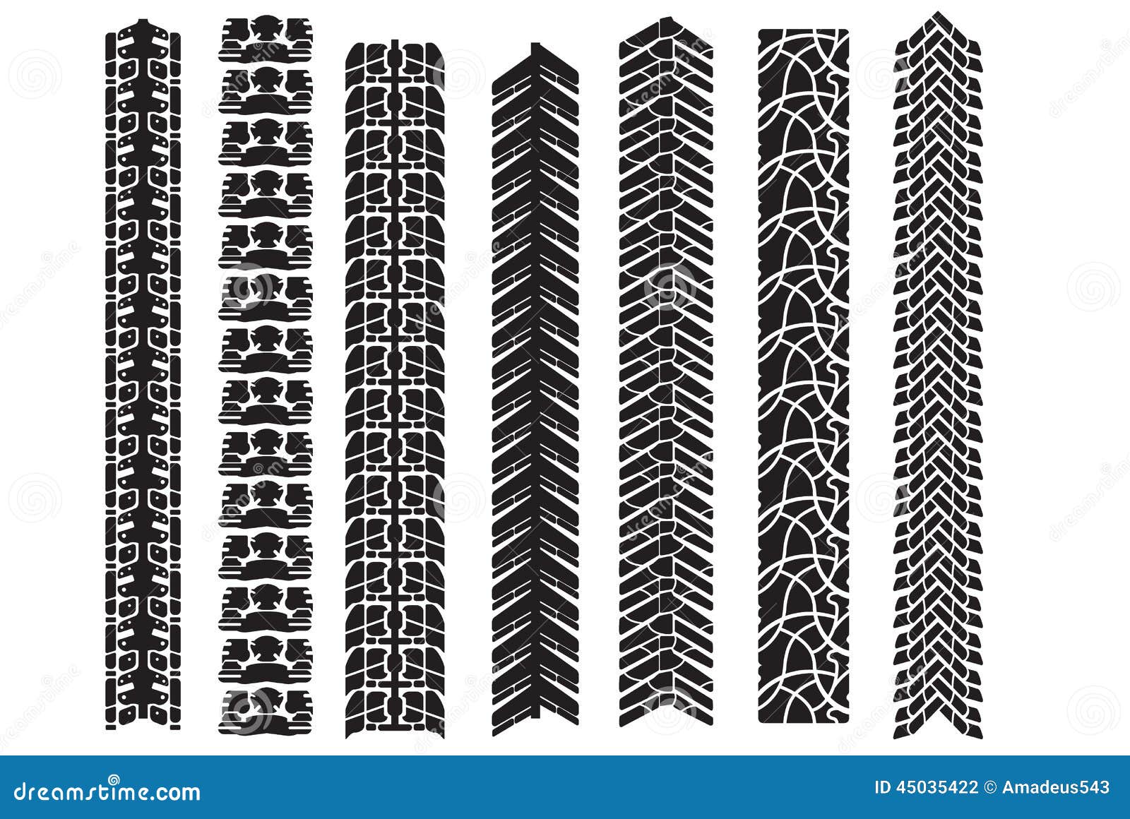 Tire track vector elements stock vector. Illustration of shape - 45035422