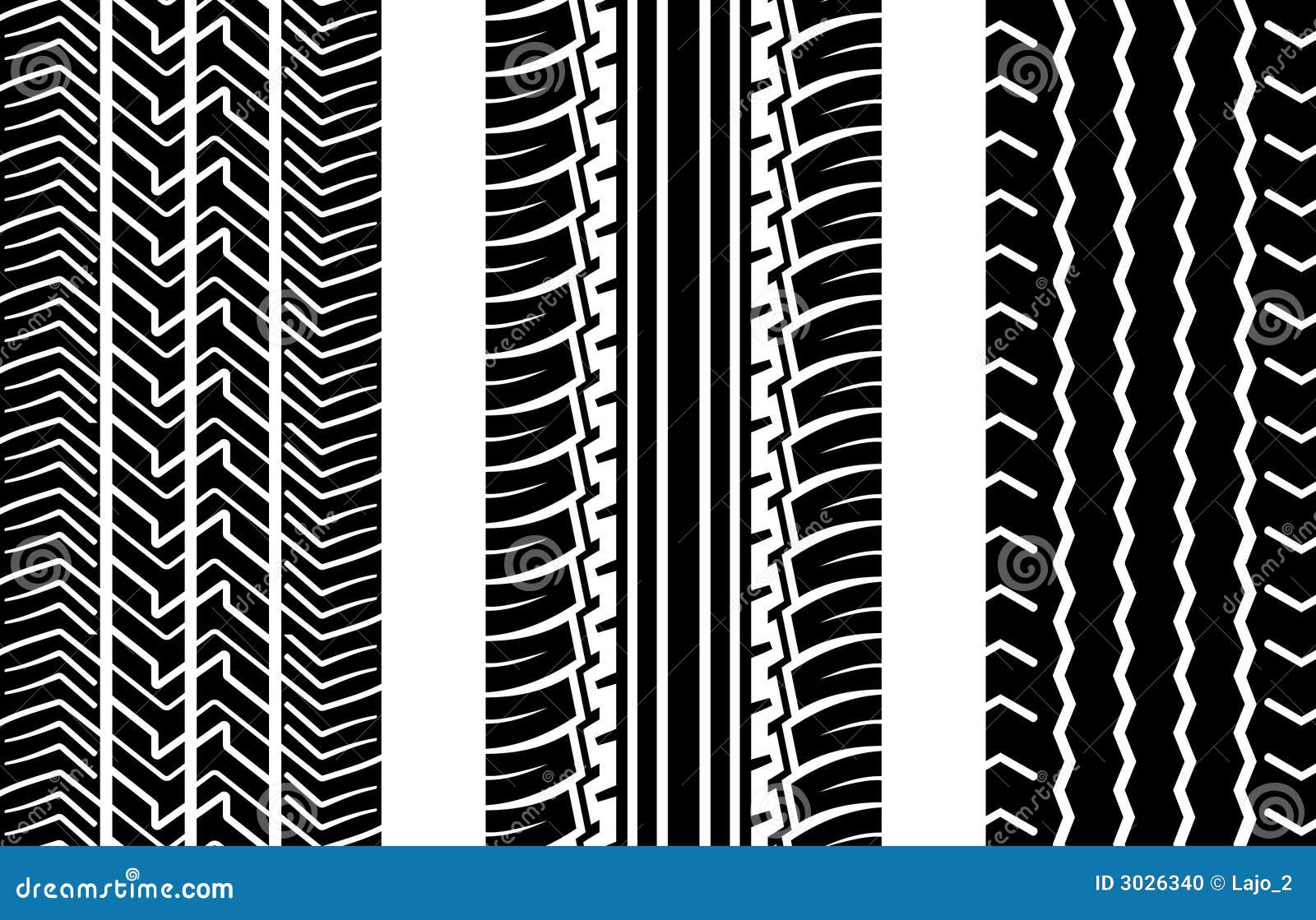 Tire tracks stock vector. Illustration of wheel, tyre - 3026340