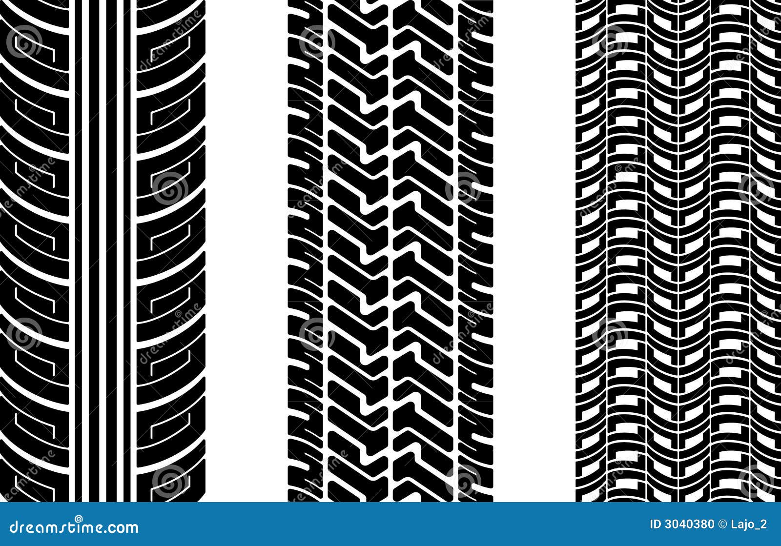 Tire tracks stock vector. Illustration of bike, pattern - 3040380