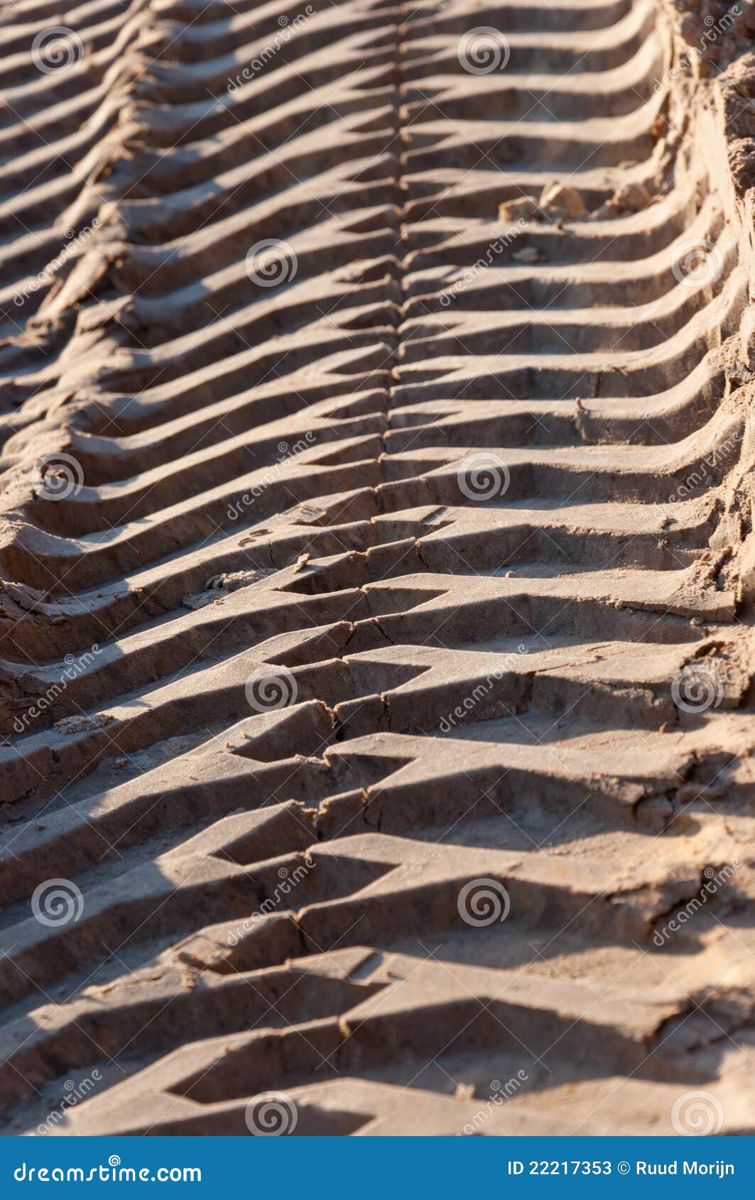 Tire Tracks of an Excavator Stock Image - Image of excavator, bulldozer ...
