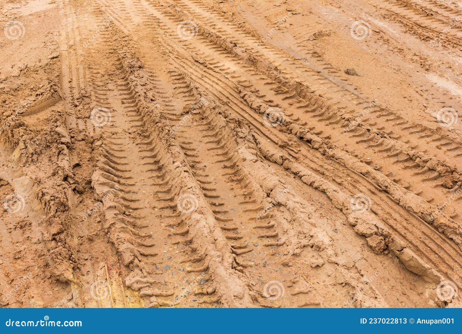Tire tracks on the ground stock image. Image of automobile - 237022813