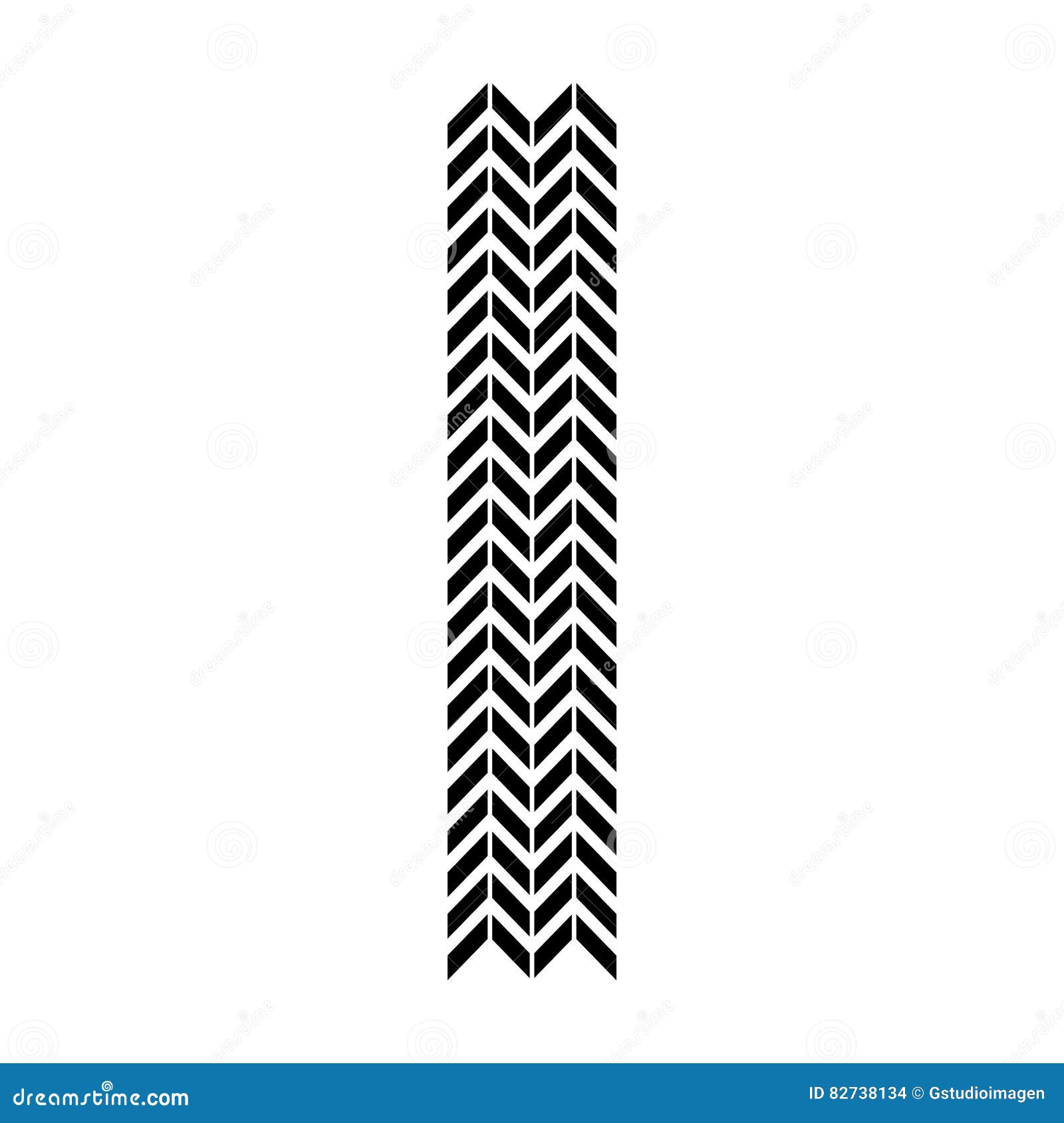 Tire Tracks Mark Isolated Icon Stock Illustration - Illustration of ...