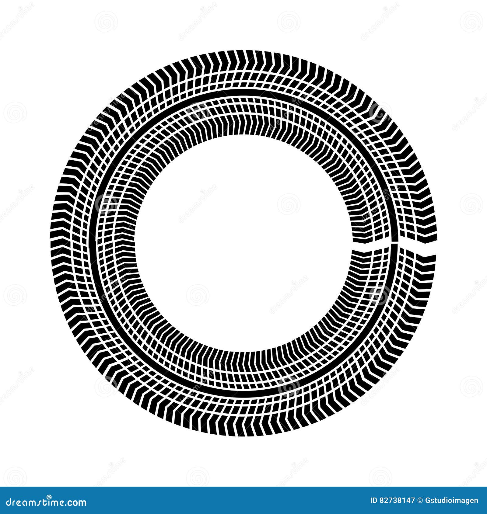 Tire Tracks Mark Isolated Icon Stock Illustration - Illustration of ...