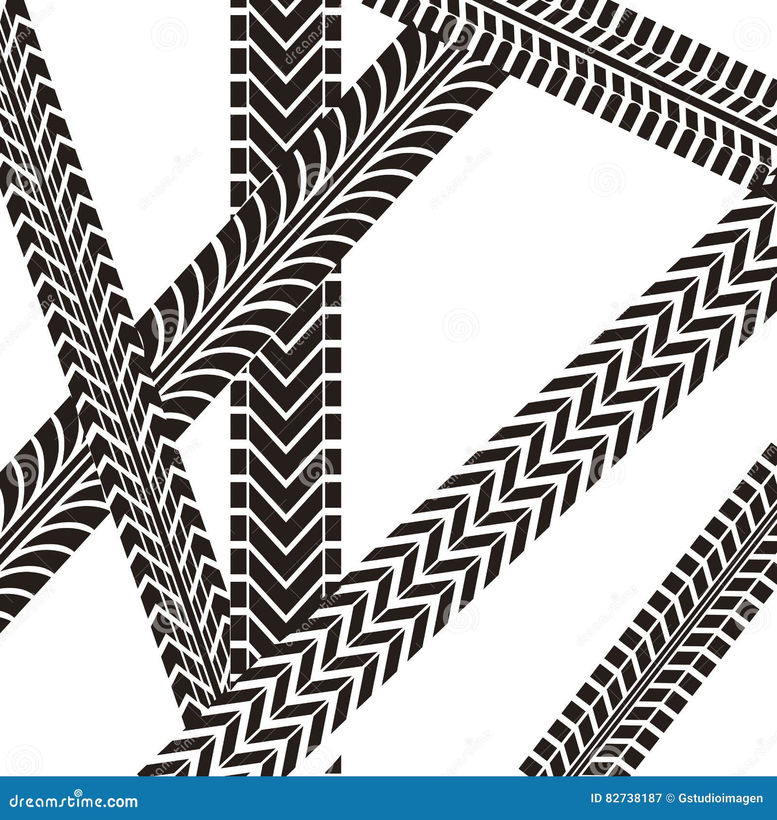 Tire Tracks Mark Isolated Icon Stock Illustration - Illustration of ...