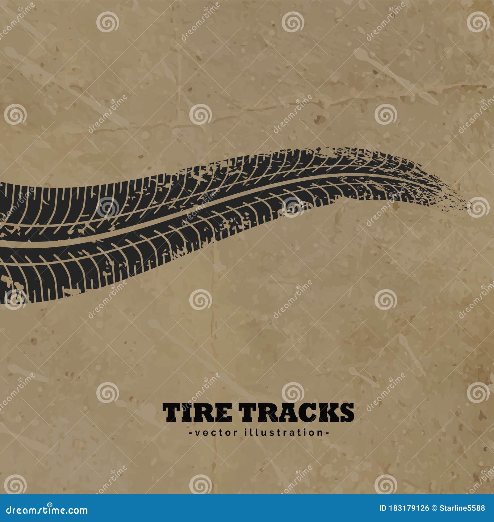 Tire Tracks On Mud Background Vector Stock Vector - Illustration of ...