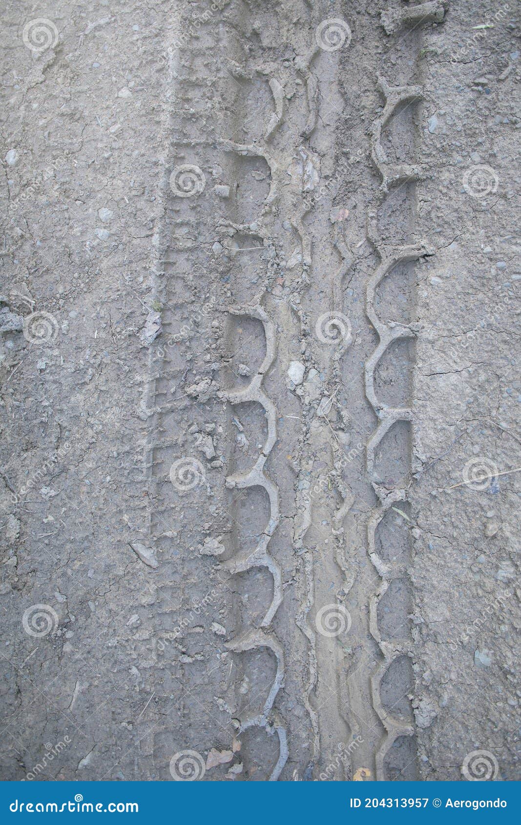 Tire tracks in mud stock image. Image of pattern, gray - 204313957